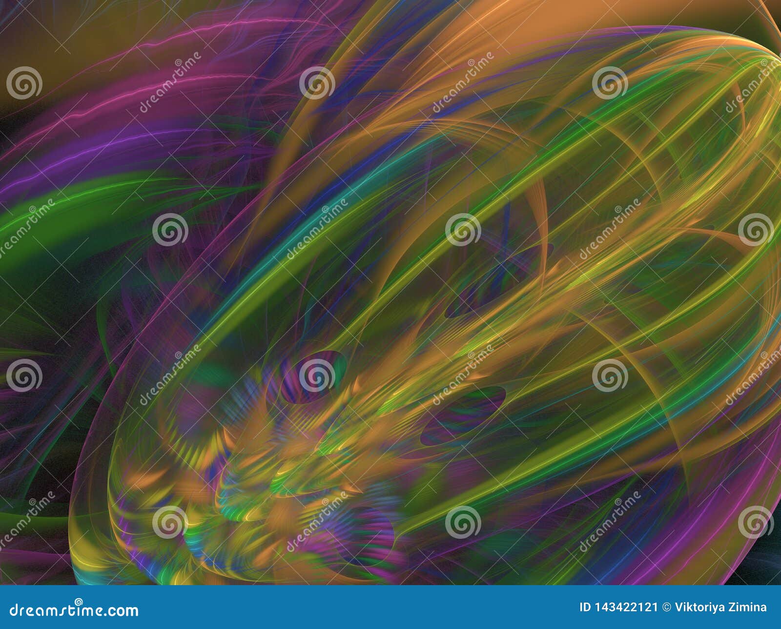 Abstract Chaotic Fractal Background 3D Rendering Illustration Stock ...