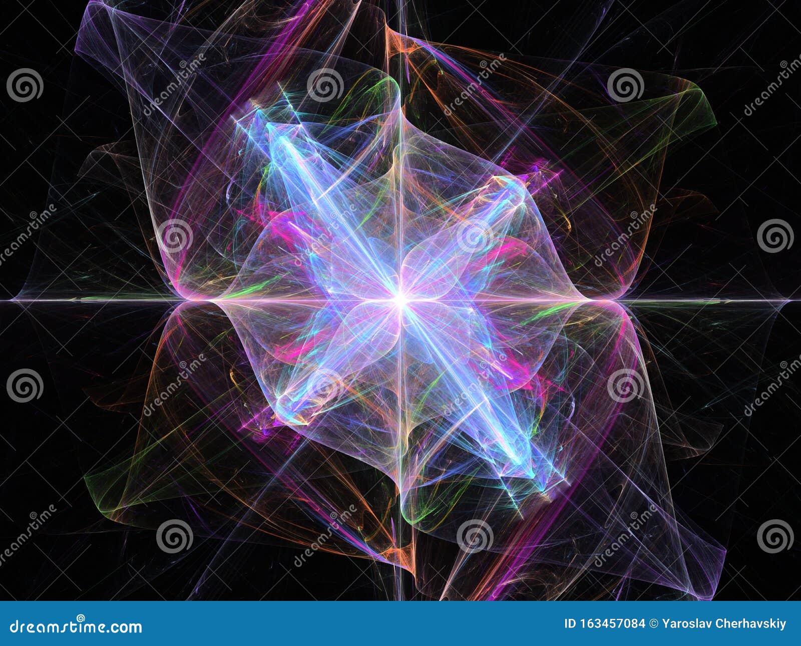 Abstract Chaotic Fractal Background 3D Rendering Illustration Stock ...