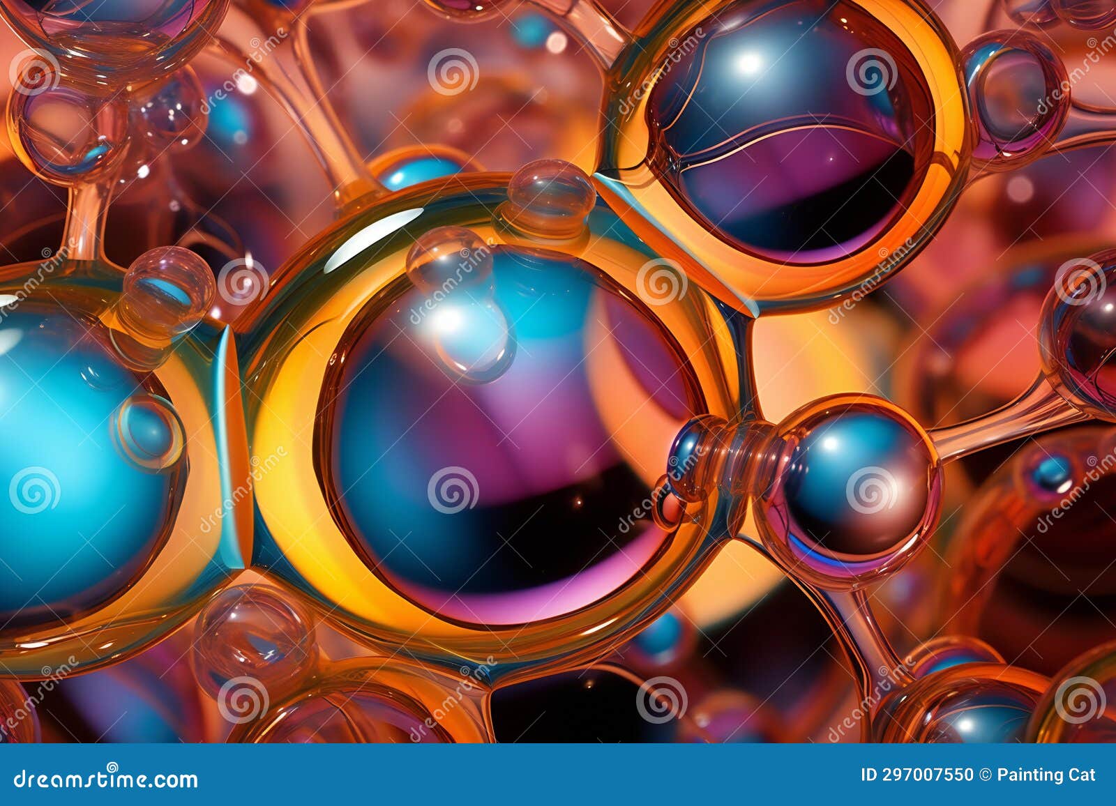 Abstract Chaotic Molecule Structure, Science and Medical Background ...