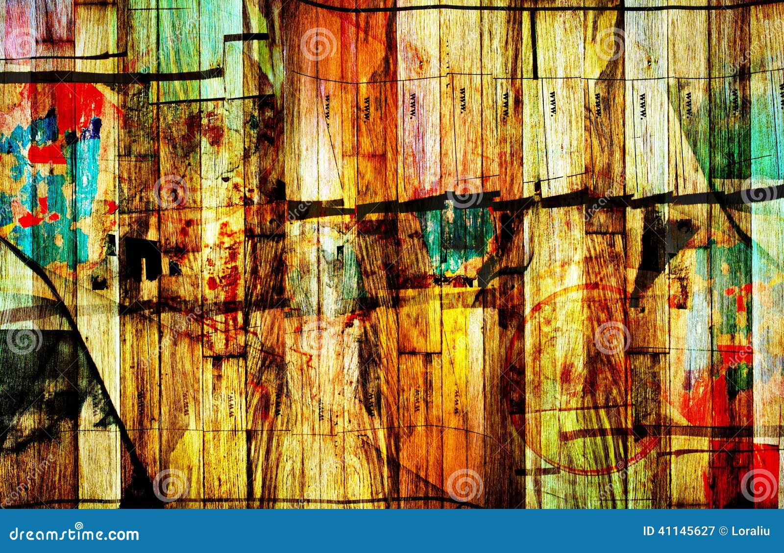 Abstract Chaotic Pattern with Colorful Curved Lines Stock Illustration ...