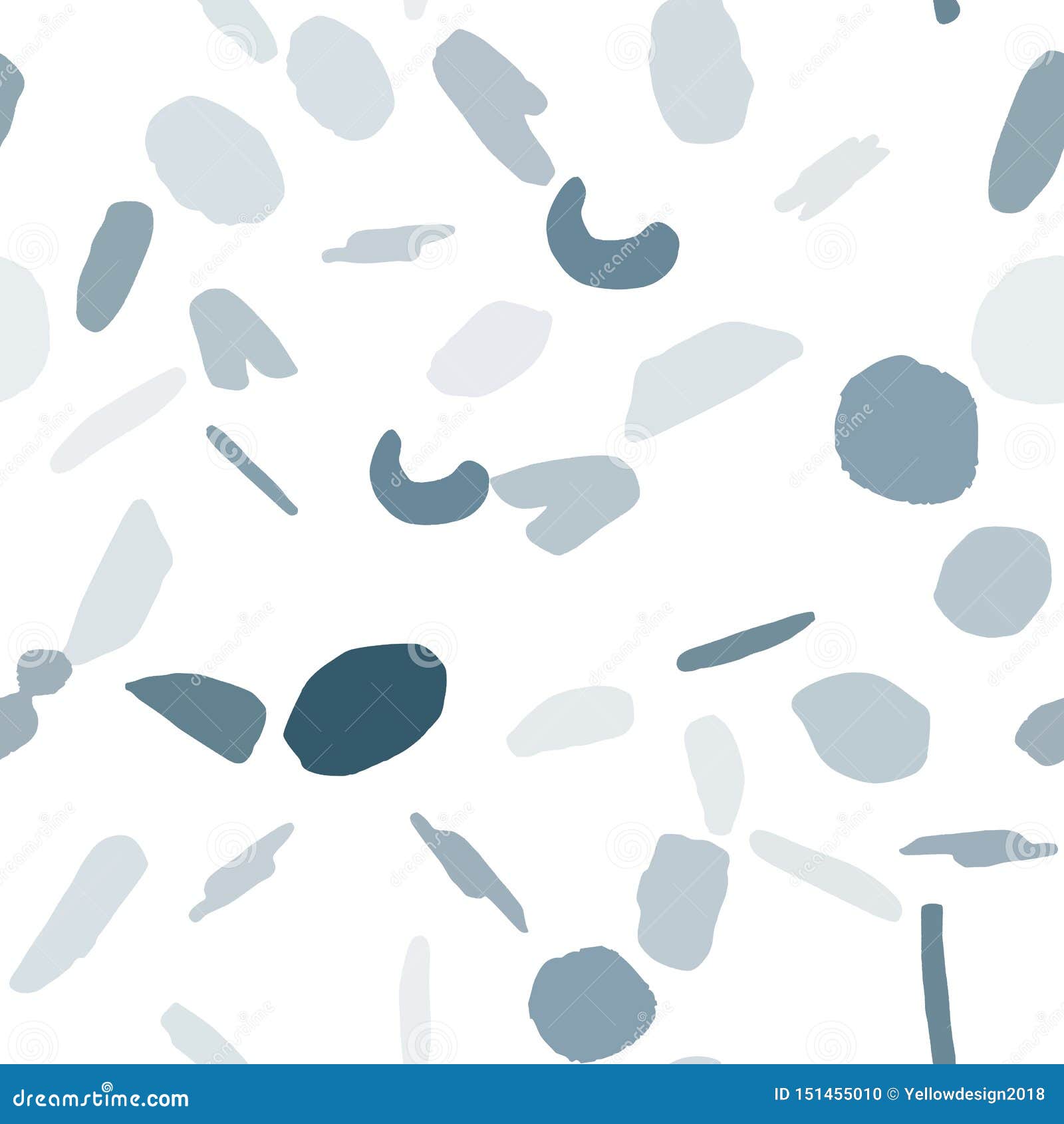 Abstract Chaotic Shapes and Elements Seamless Pattern Stock ...