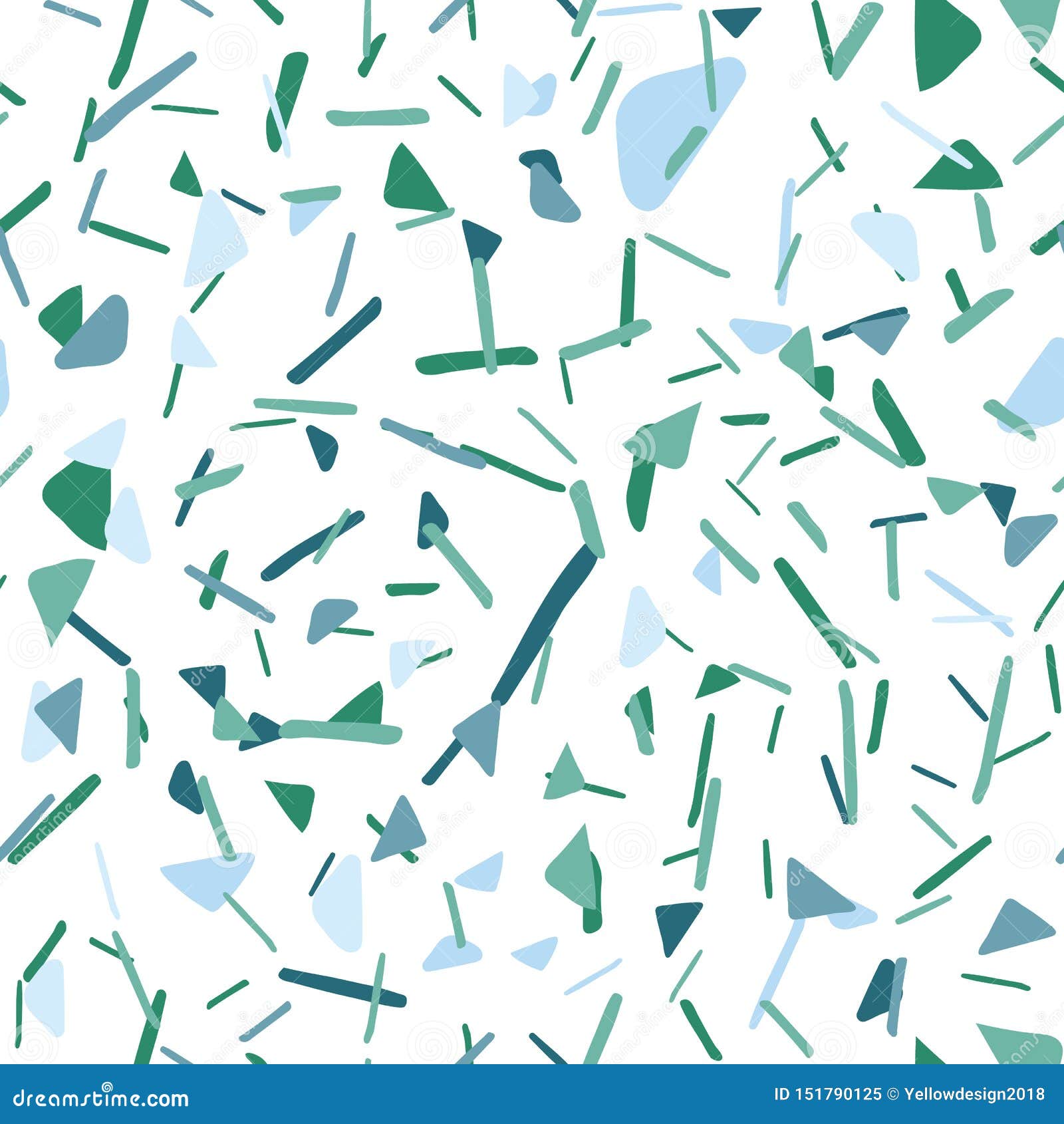 Abstract Chaotic Shapes and Elements Seamless Pattern Stock ...