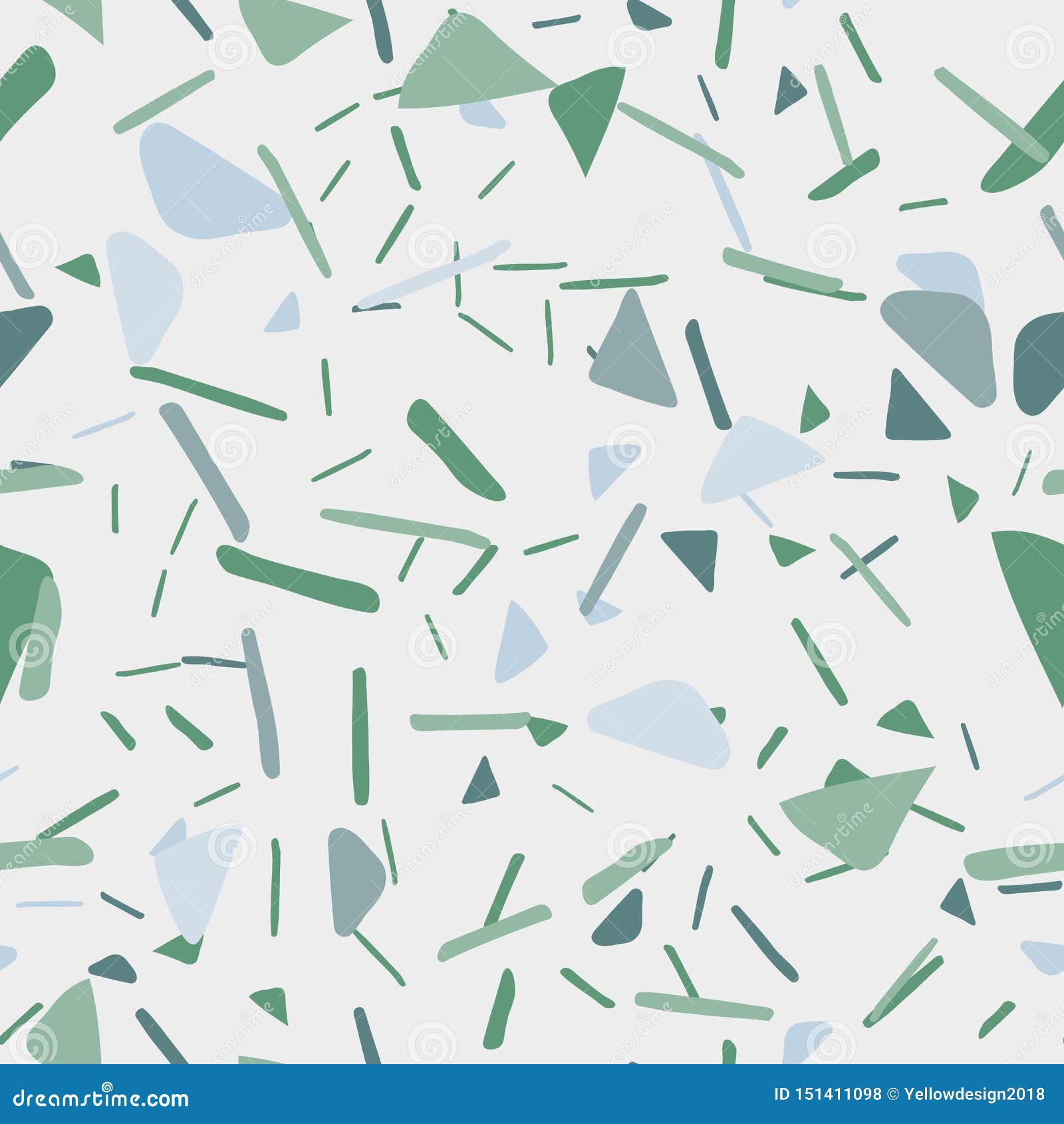 Abstract Chaotic Shapes and Elements Seamless Pattern Stock ...