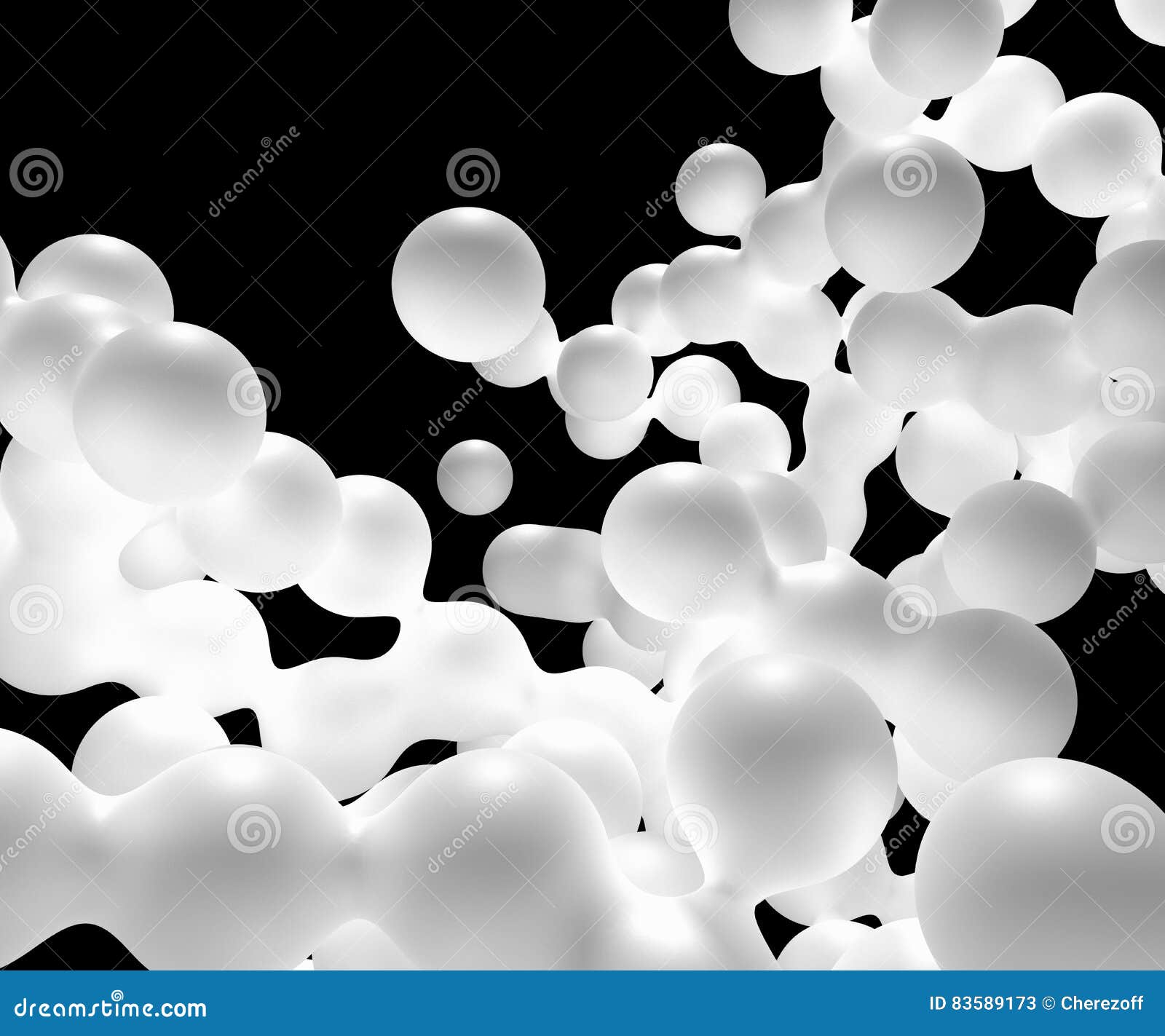 Abstract of Chaotic White Blobs Stock Illustration - Illustration of ...