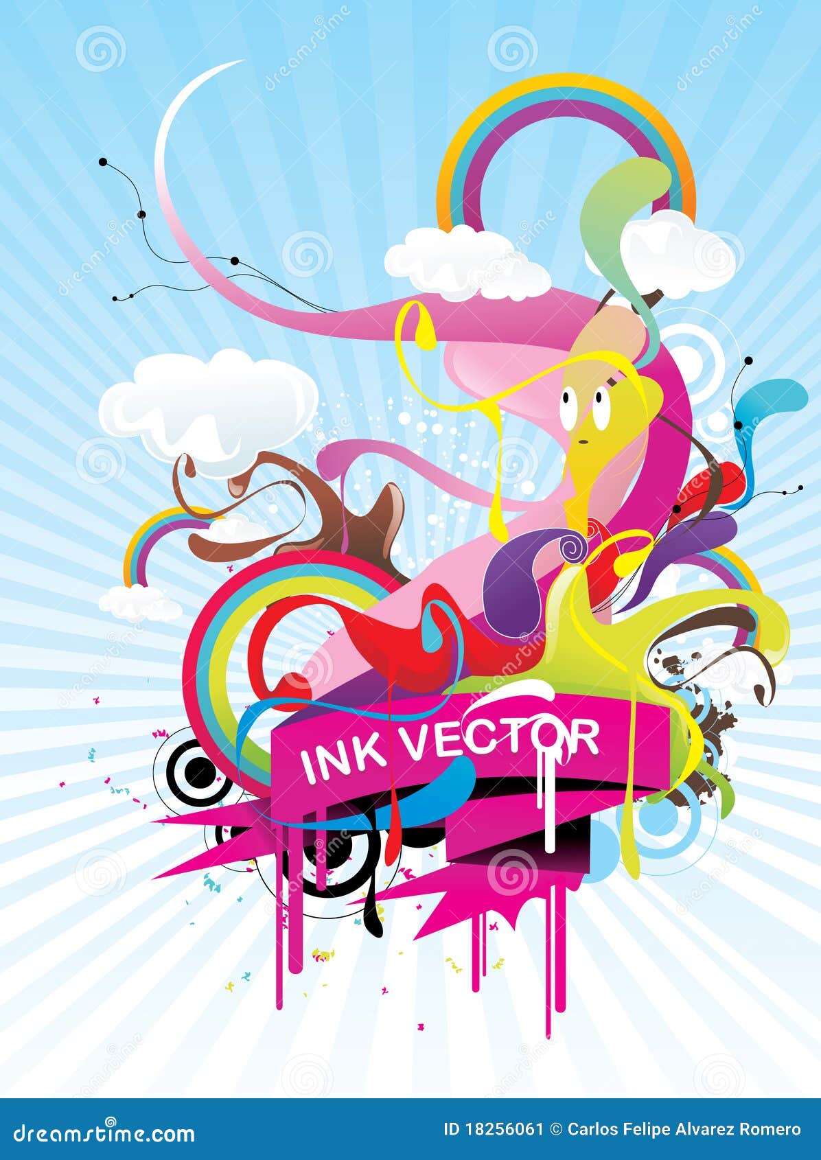 Abstract Character Illustration Stock Vector - Illustration of eyes ...