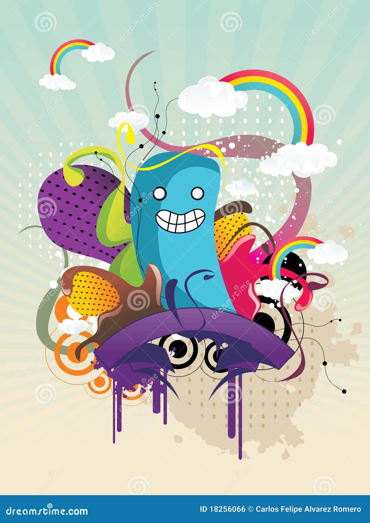 Abstract Character Illustration Stock Vector - Illustration of paint ...