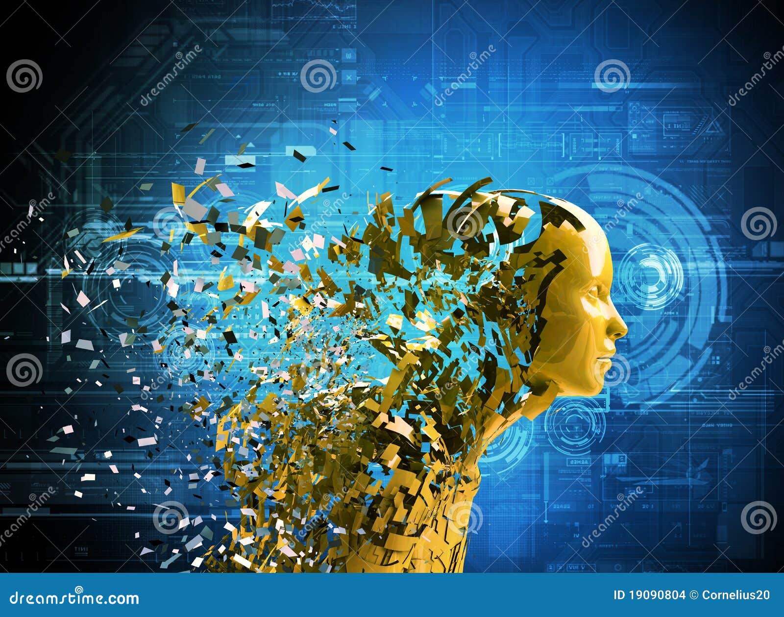 Abstract Character Shattered Stock Illustration - Illustration of city ...