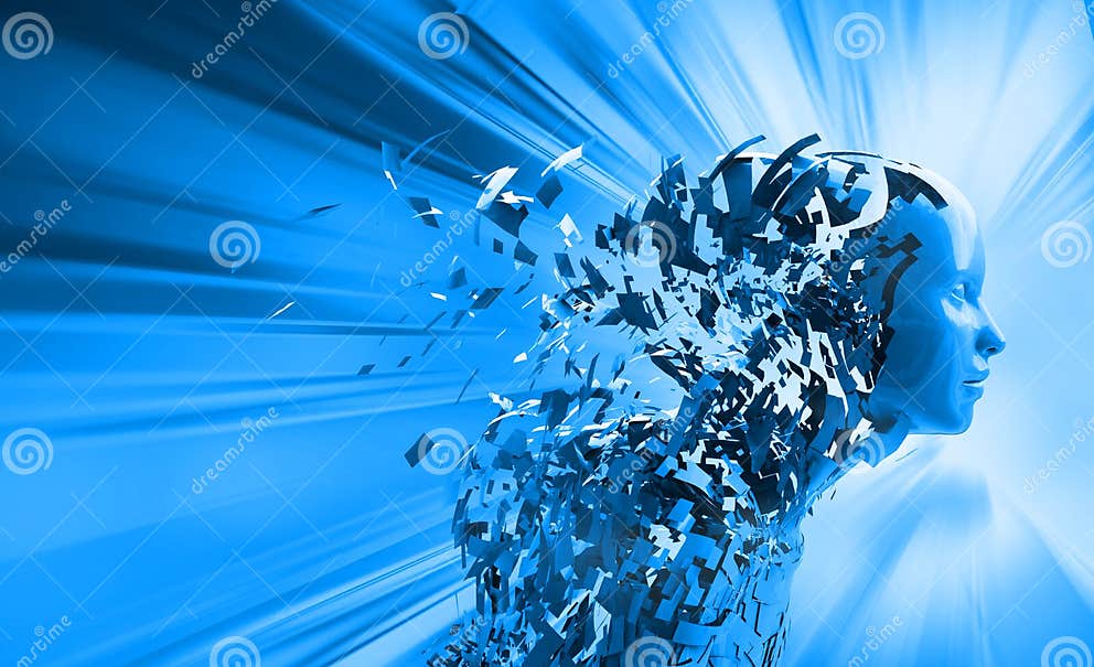 Abstract Character Shattered Stock Illustration - Illustration of ...