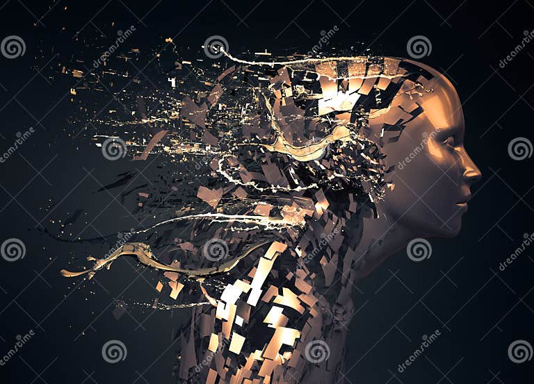 Abstract Character Shattered Stock Illustration - Illustration of ...