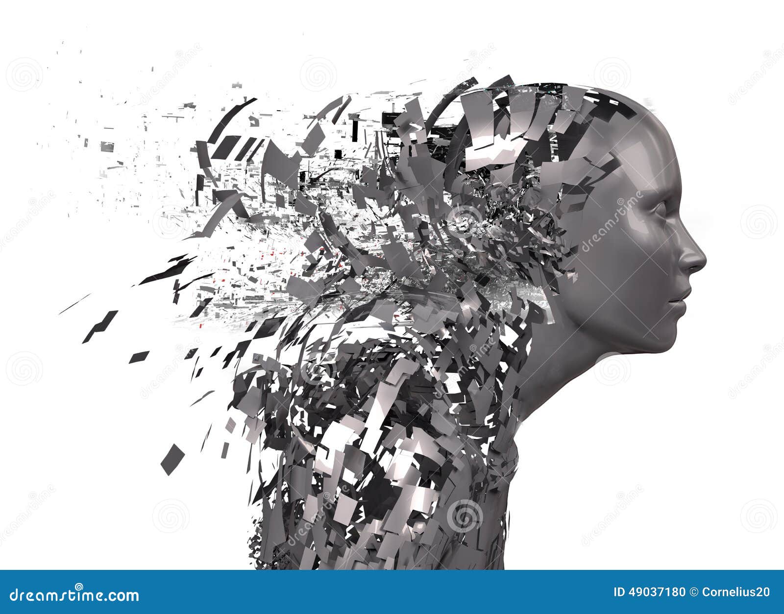 Abstract Character Shattered Into Pieces Stock Photography ...
