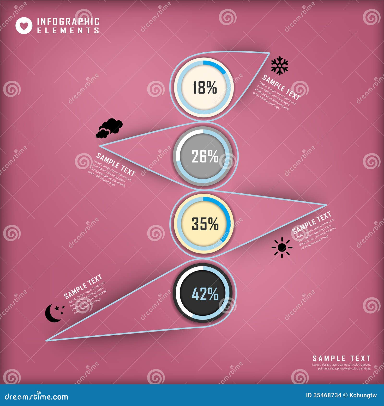 Abstract Chart Infographics Stock Vector - Illustration of advertising ...