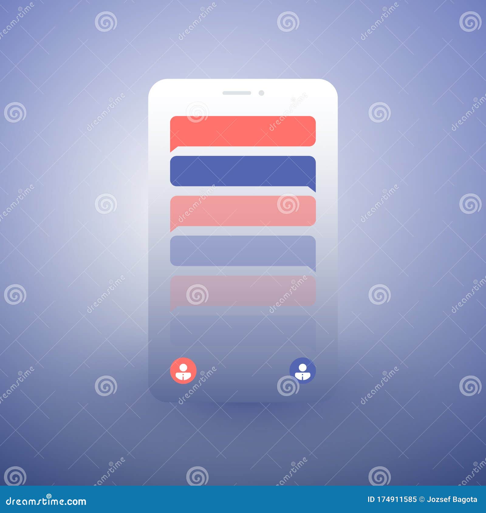 Abstract Chat App Design Concept Stock Vector - Illustration of ...