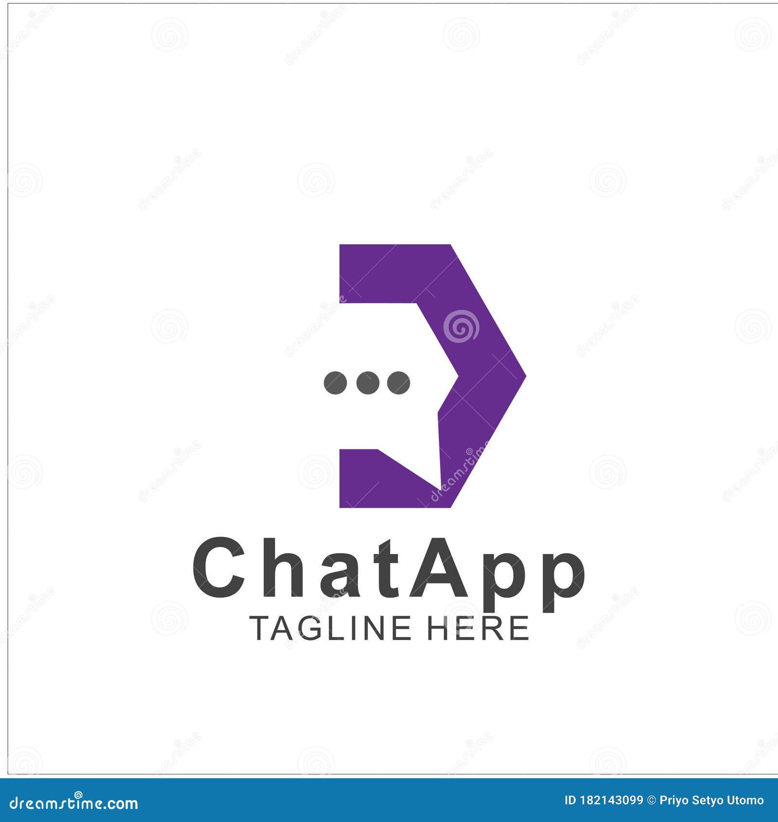 Abstract Chat App Logo Design Stock Vector - Illustration of sign, tell ...