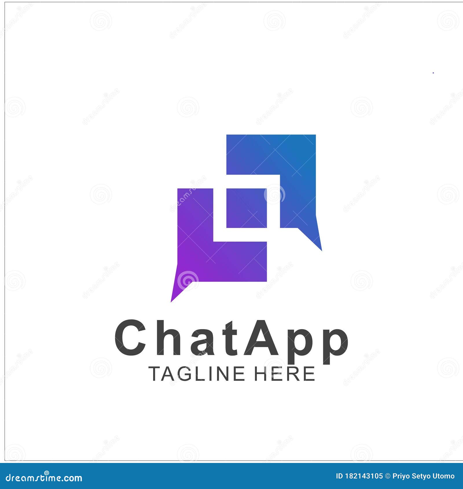 Abstract Chat App Logo Design Stock Vector - Illustration of dialog ...