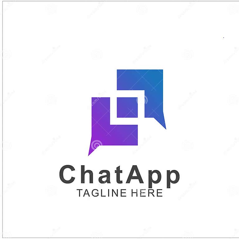 Abstract Chat App Logo Design Stock Vector - Illustration of dialog ...