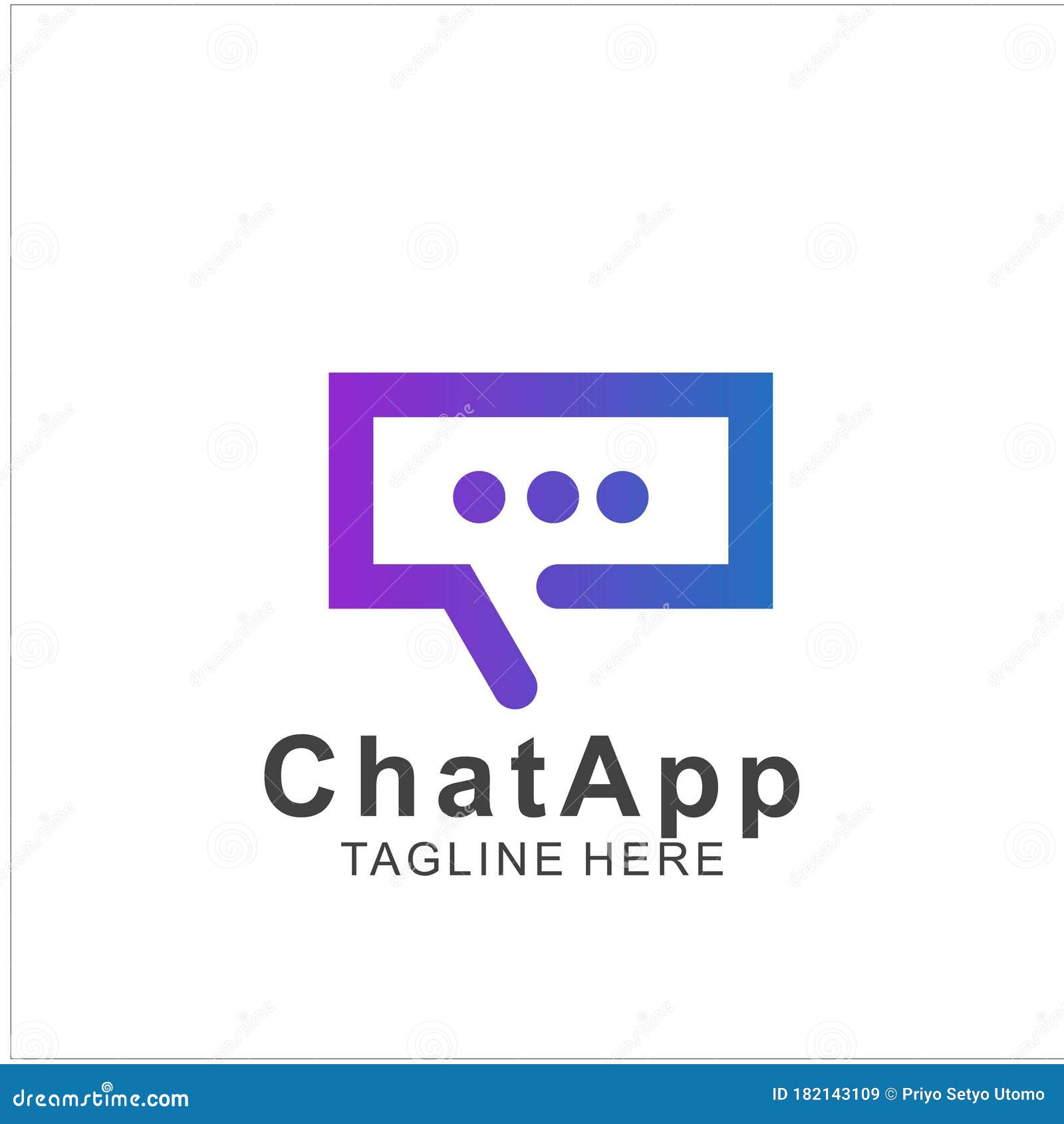 Abstract Chat App Logo Design Stock Vector - Illustration of discussion ...