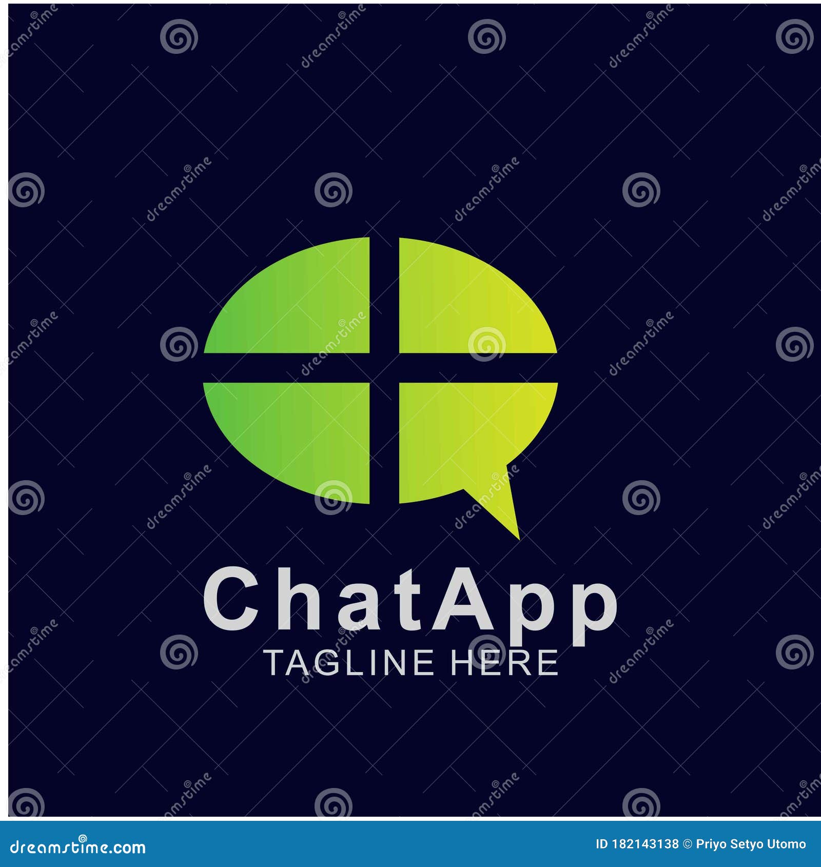 Abstract Chat App Logo Design Stock Vector - Illustration of symbol ...
