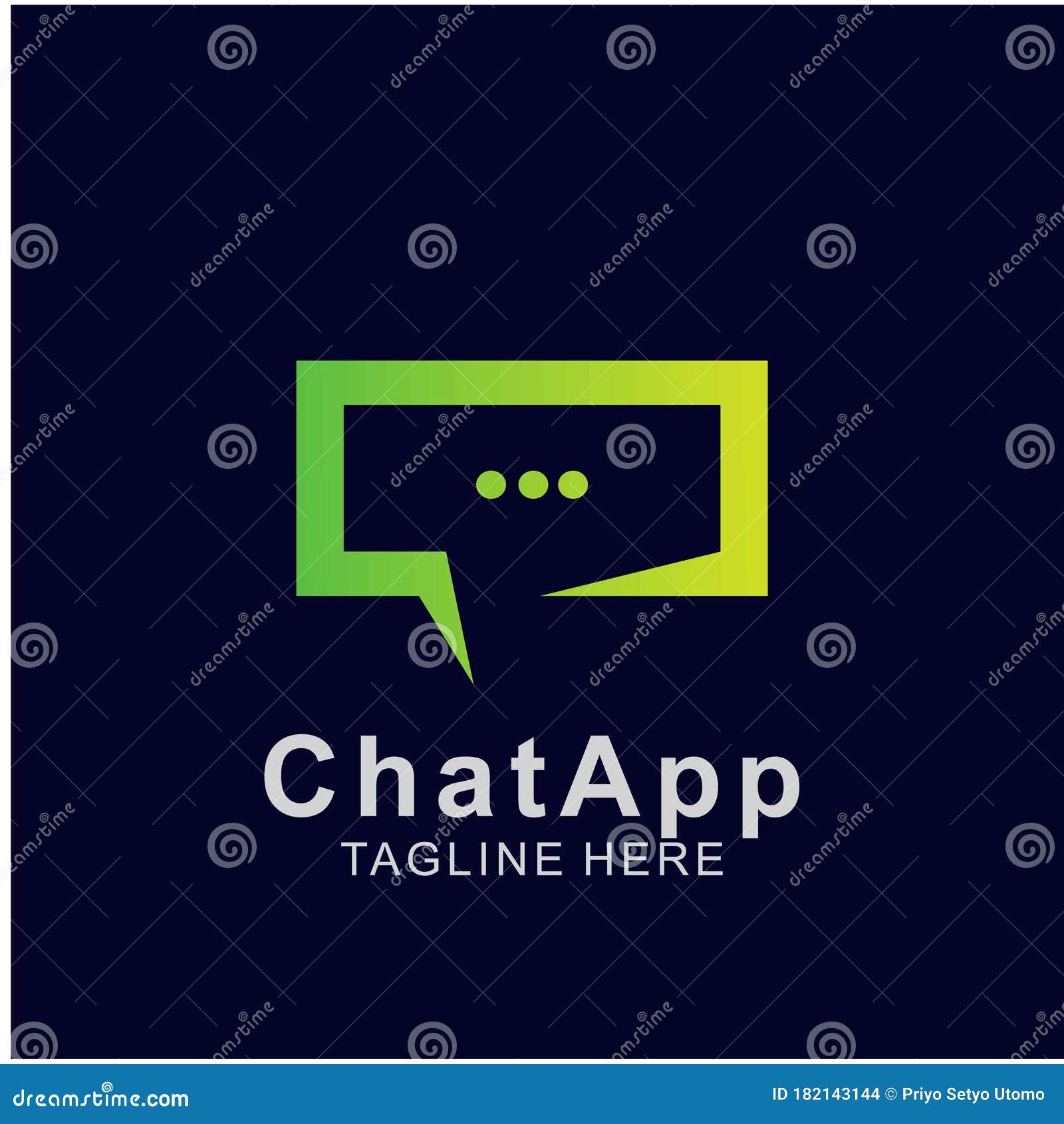 Abstract Chat App Logo Design Stock Vector - Illustration of success ...