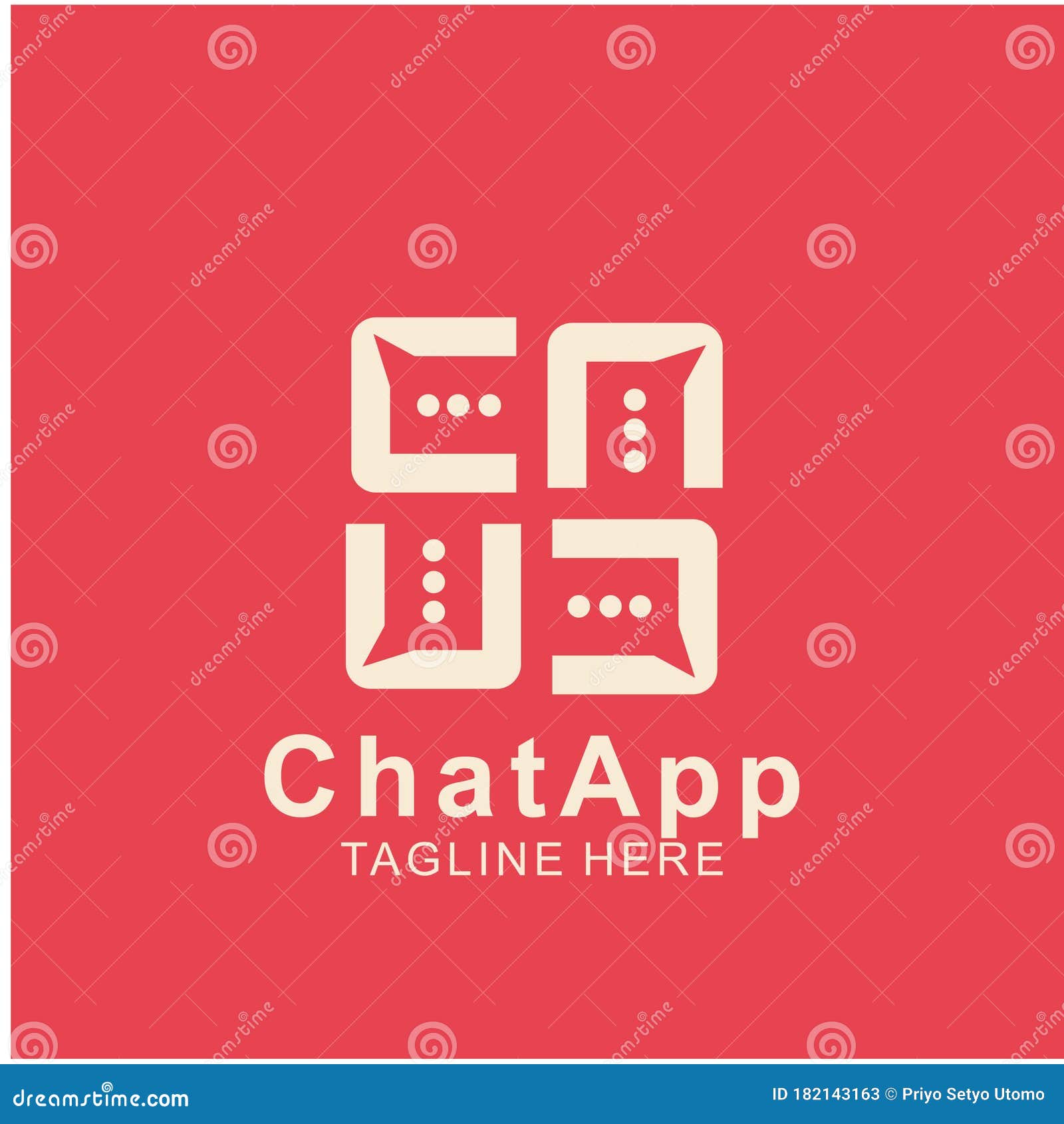 Abstract Chat App Logo Design Stock Vector - Illustration of circle ...