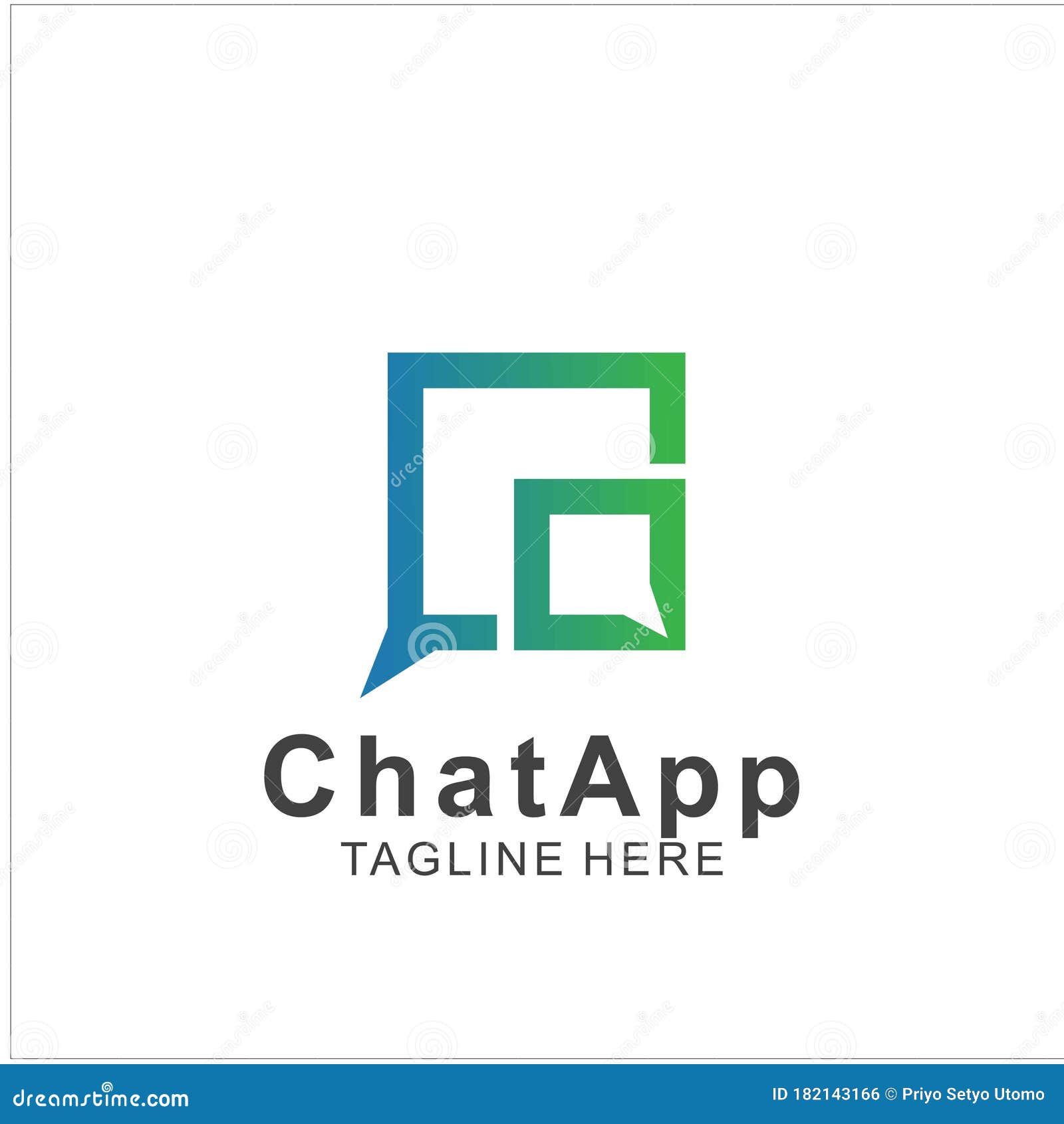 Abstract Chat App Logo Design Stock Vector - Illustration of message ...