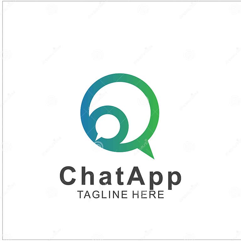 Abstract Chat App Logo Design Stock Vector - Illustration of tell ...