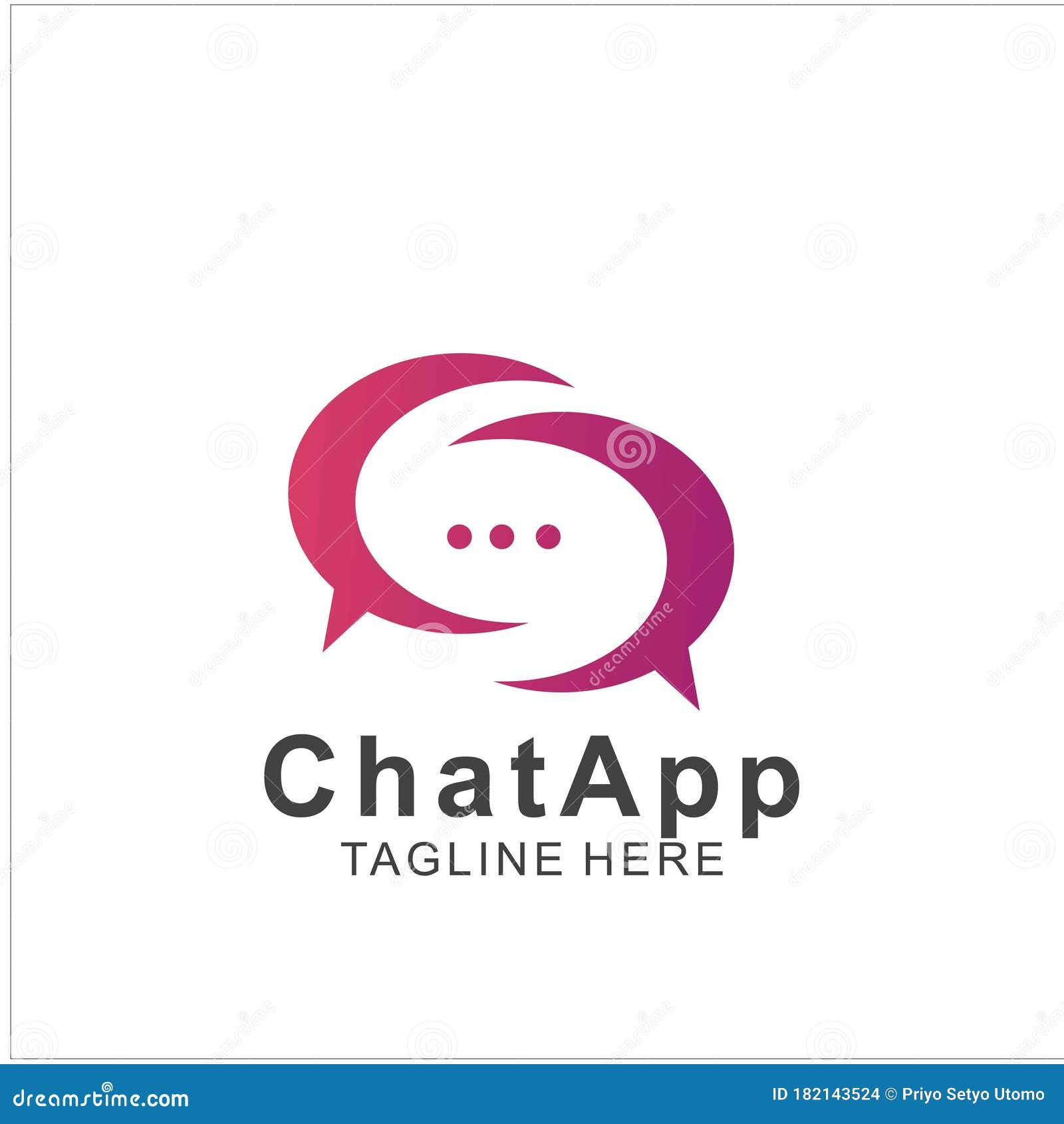 Abstract Chat App Logo Design Stock Vector - Illustration of message ...