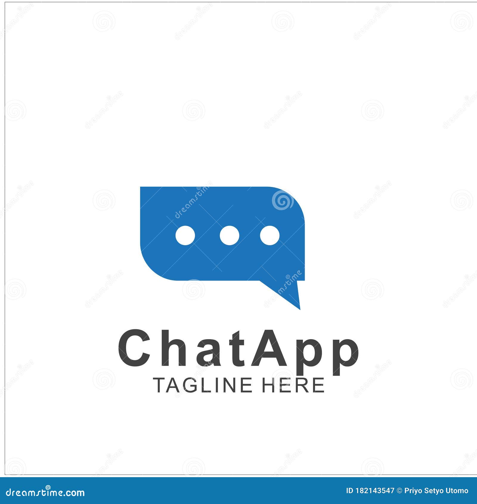 Abstract Chat App Logo Design Stock Vector - Illustration of symbol ...