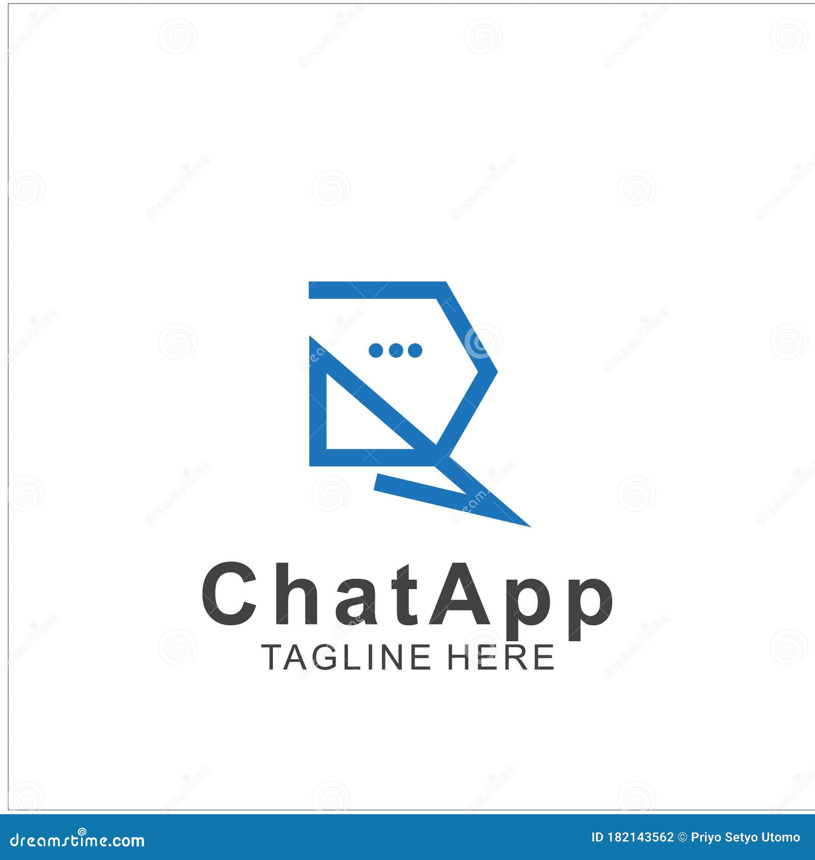 Abstract Chat App Logo Design Stock Vector - Illustration of design ...