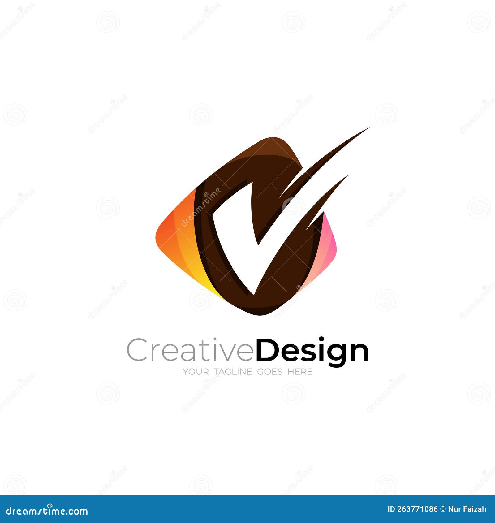 Abstract Check Logo with Simple Design, Modern Logos Stock Vector ...