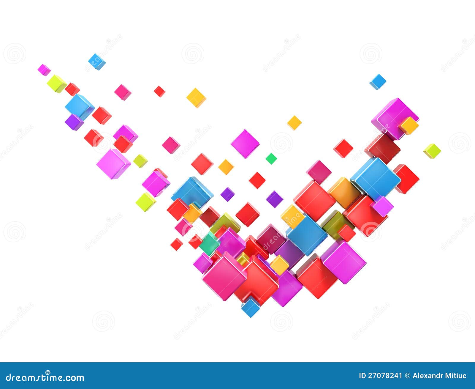 Abstract Check Mark Colorful Boxes Stock Illustration - Illustration of ...