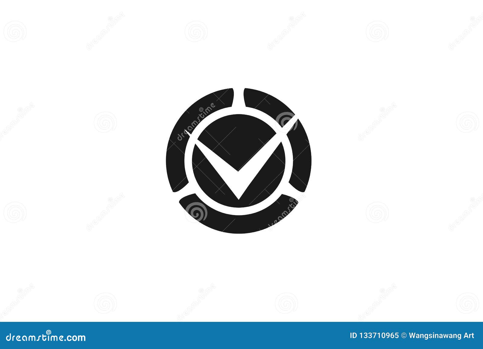 Abstract Check Mark on Round Design Logo Designs Inspiration Isolated ...