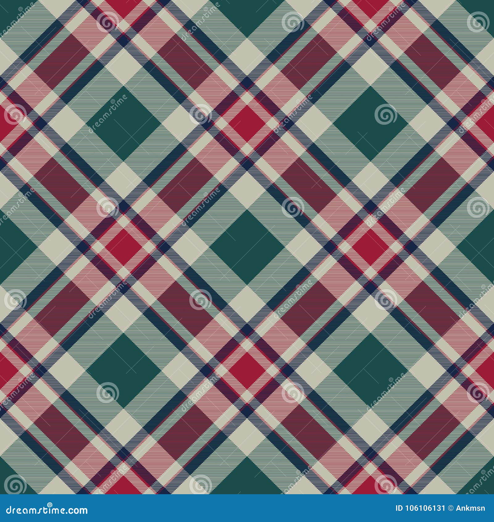 Abstract Check Plaid Diagonal Seamless Fabric Texture Stock Vector ...