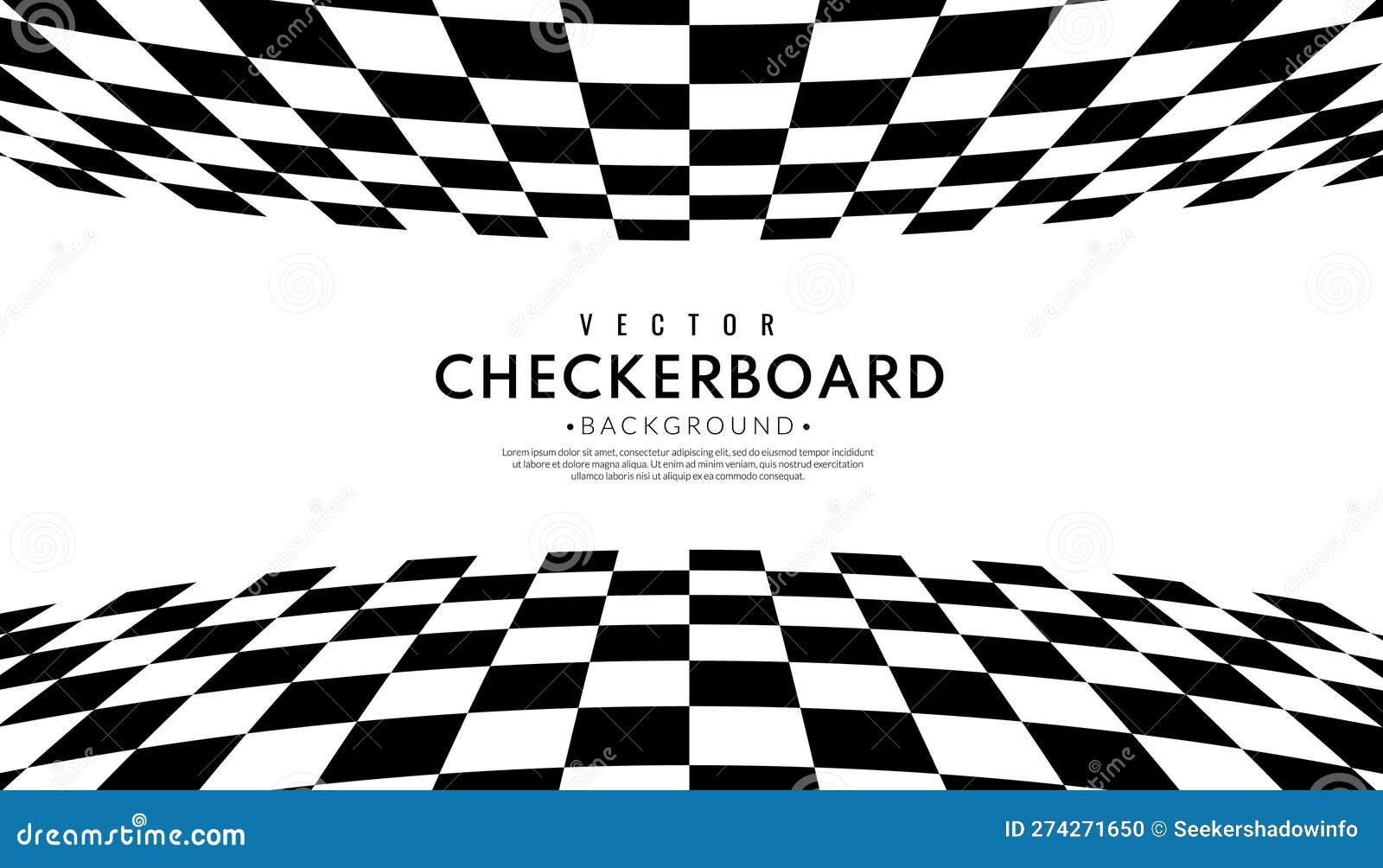 Abstract Checkerboard Pattern on White Background. Chess Border ...