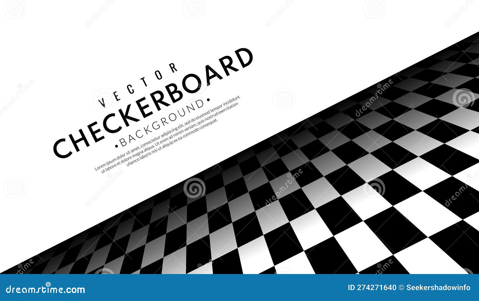 Abstract Checkerboard Pattern on White Background. Racing and Speed or ...