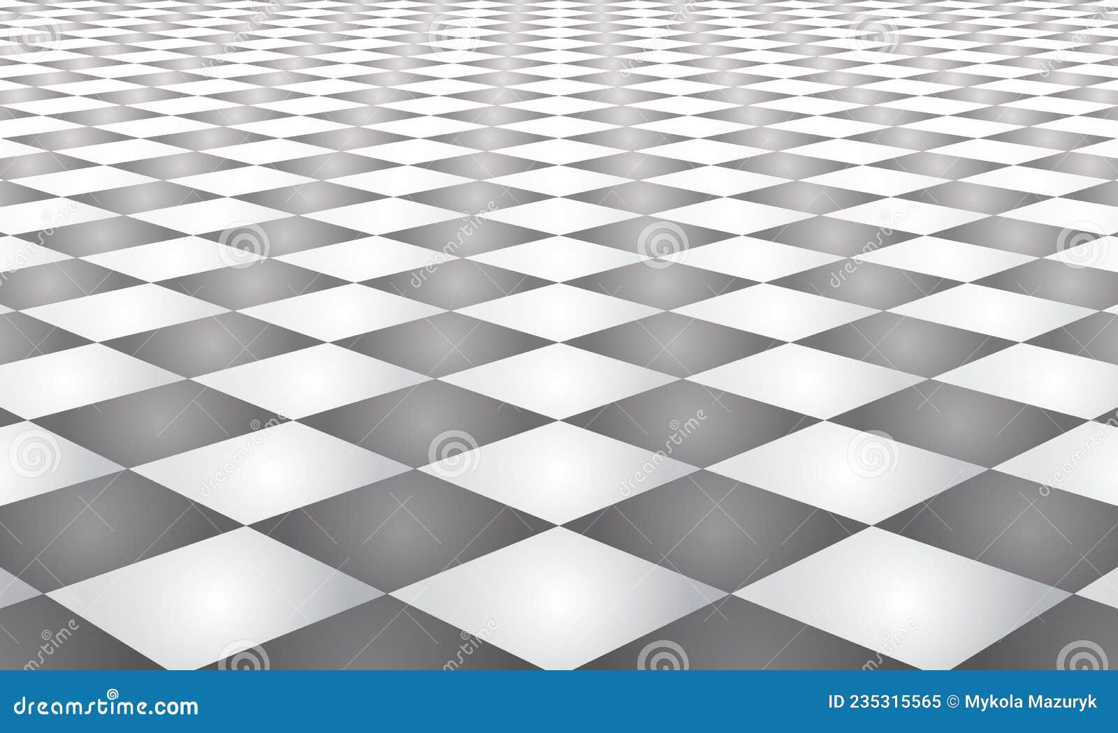 Abstract Checkered Background with Perspective To Horizon Stock Vector ...