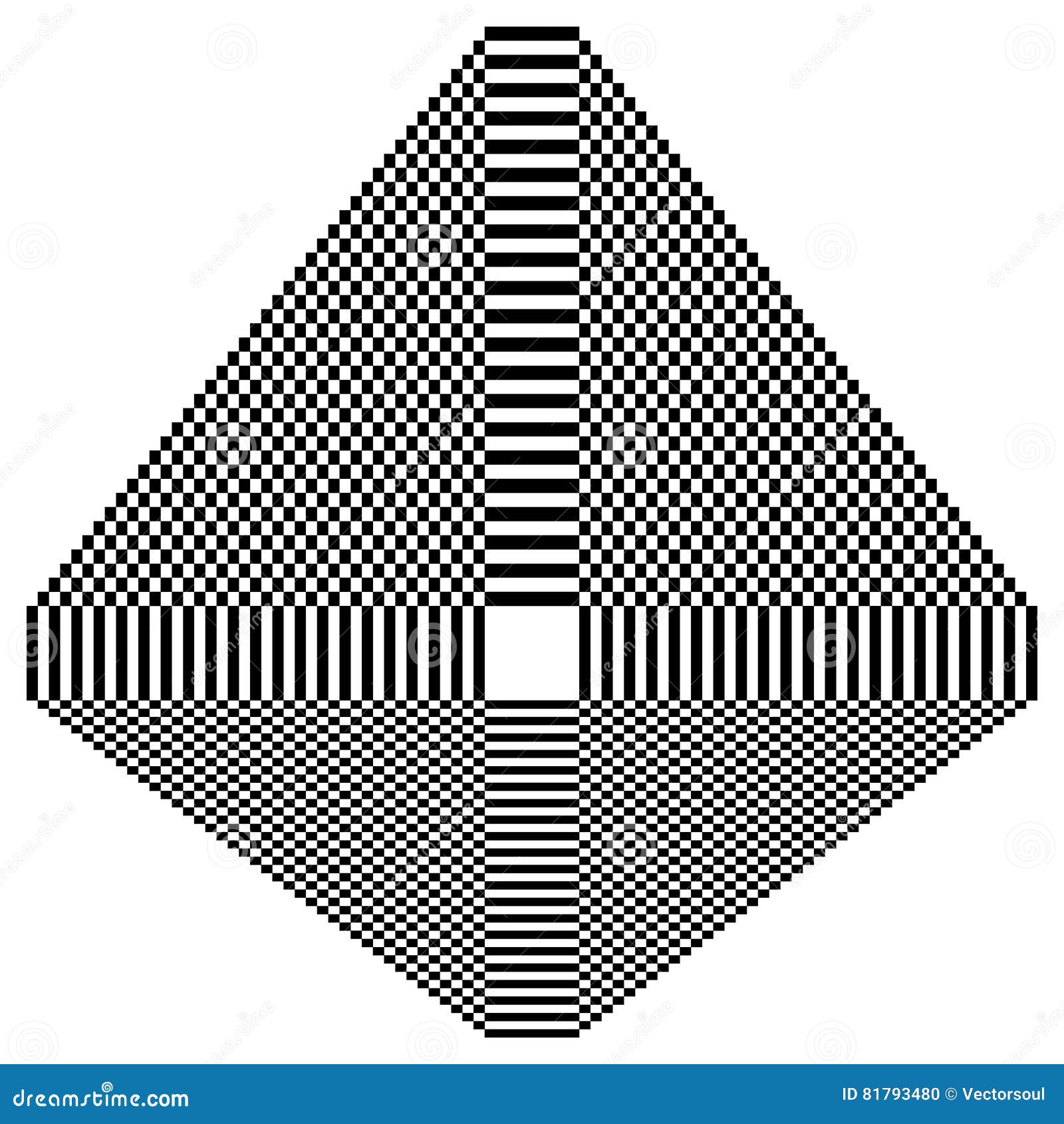 Abstract Checkered Geometric Element, Structure on White Stock Vector ...