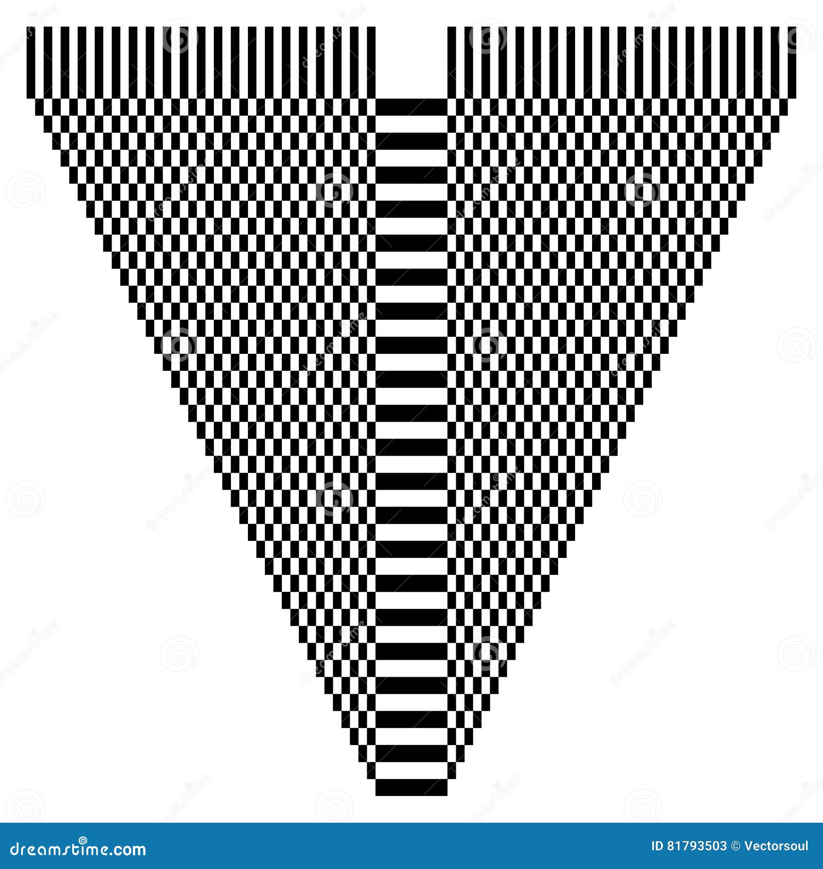 Abstract Checkered Geometric Element, Structure on White Stock Vector ...
