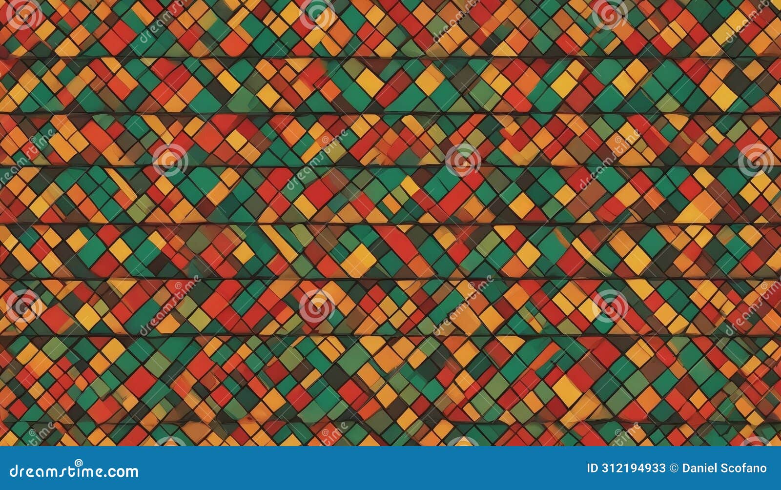 Abstract Checkered Lines Pattern in Mexican Colors. Generative AI Stock ...