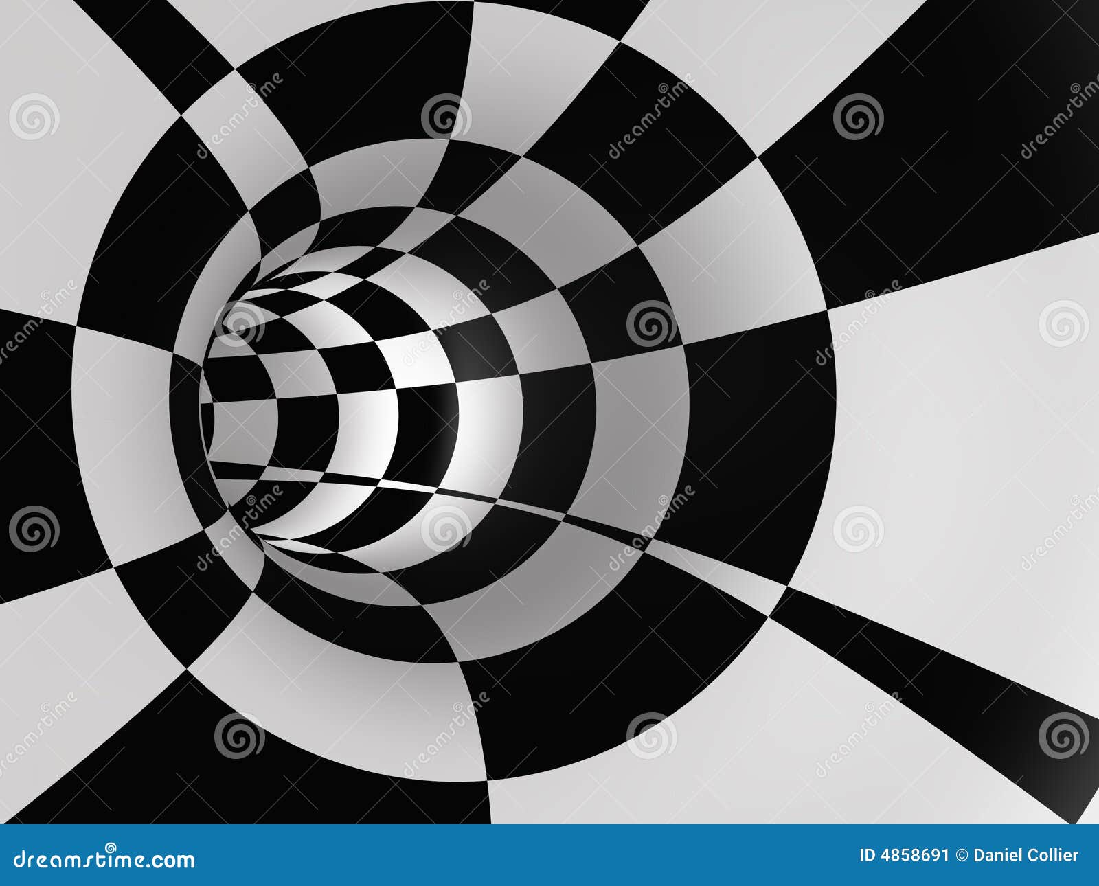 Checkered Funnel. Rotating Hole. Motley Moving Background Cartoon ...