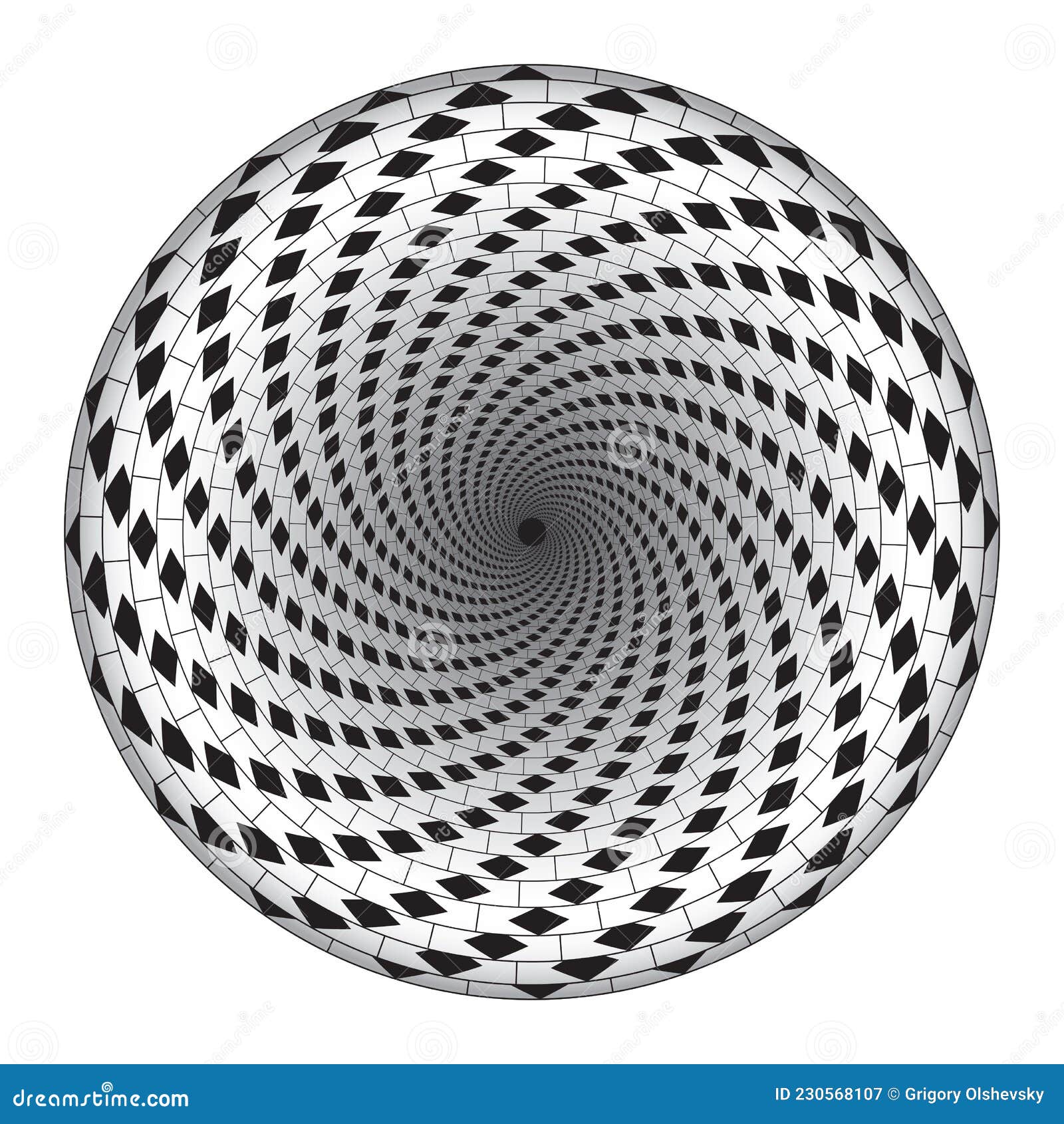 Abstract Checkered Spiral Design Element Stock Vector - Illustration of ...