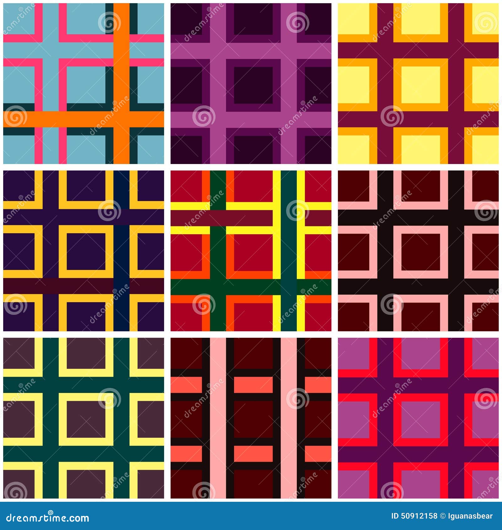 Abstract Checkered Vibrant Colors Pattern Stock Vector - Illustration ...