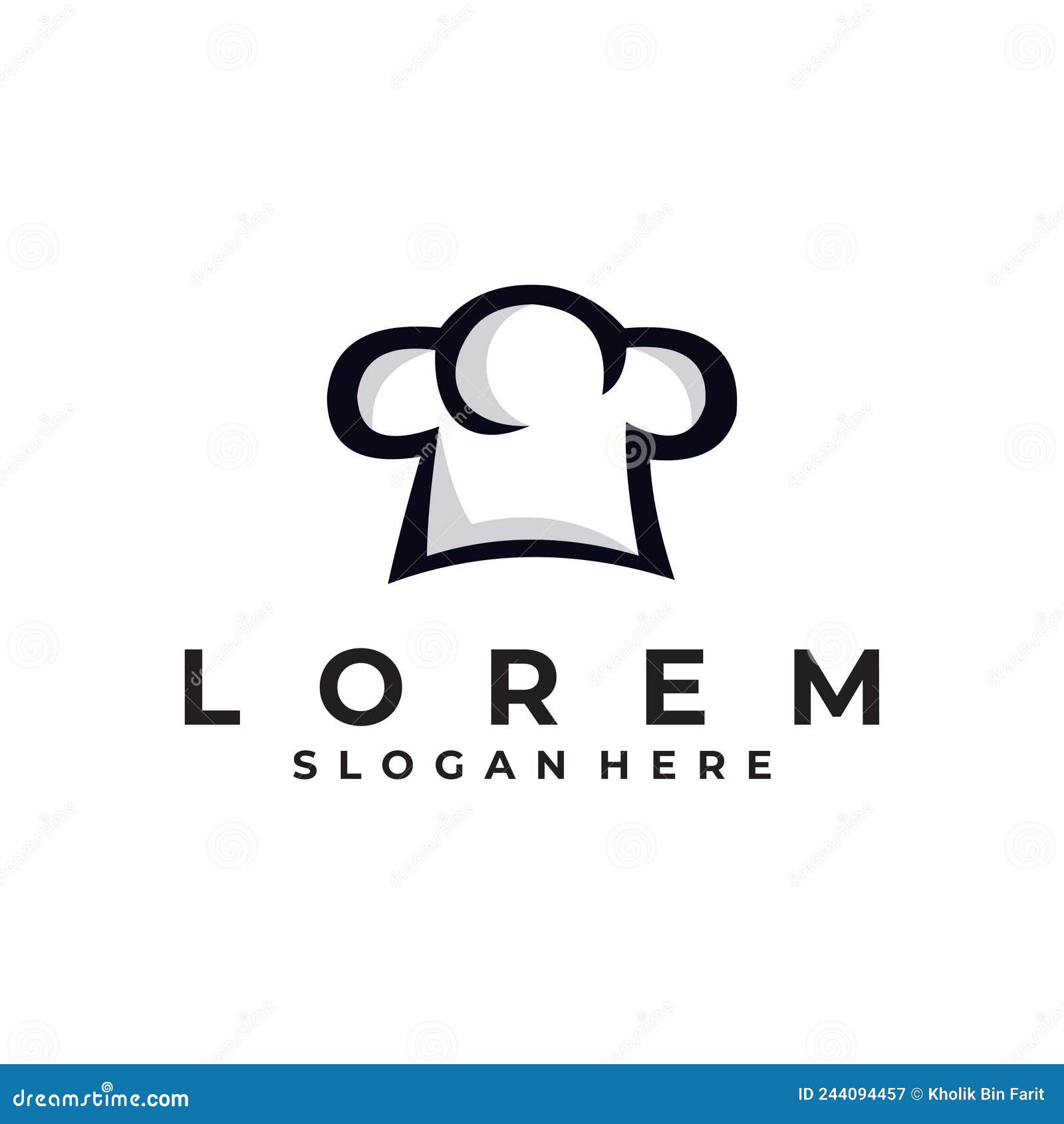 Abstract Chef Logo Vector Design Template Stock Vector - Illustration ...