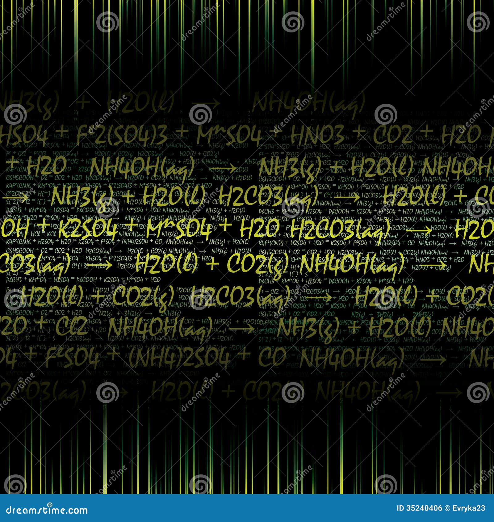 Abstract Chemical Formula Dark Stock Vector - Illustration of biology ...