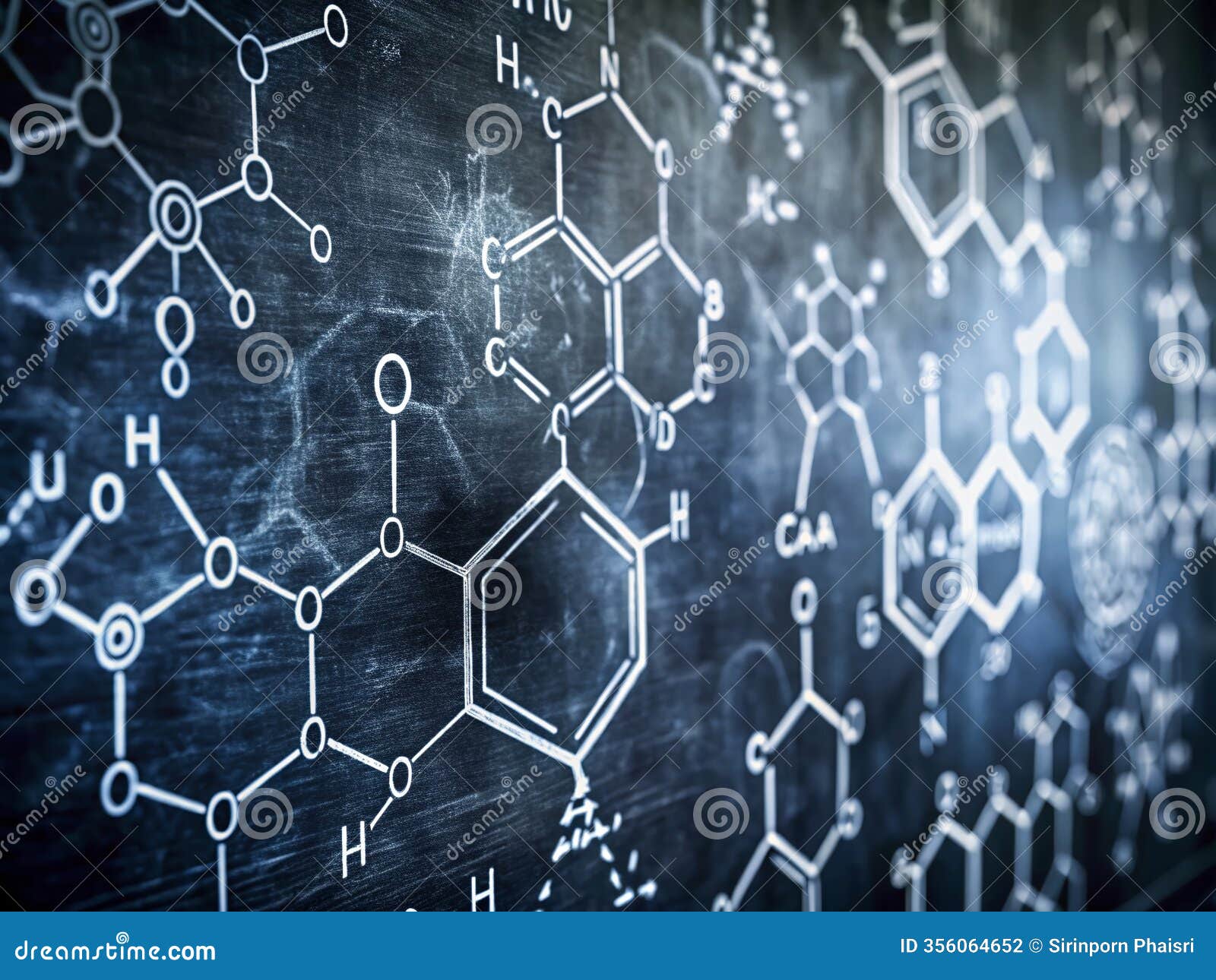 Abstract Chemistry Background Featuring Minimalist Formulas a Visual ...