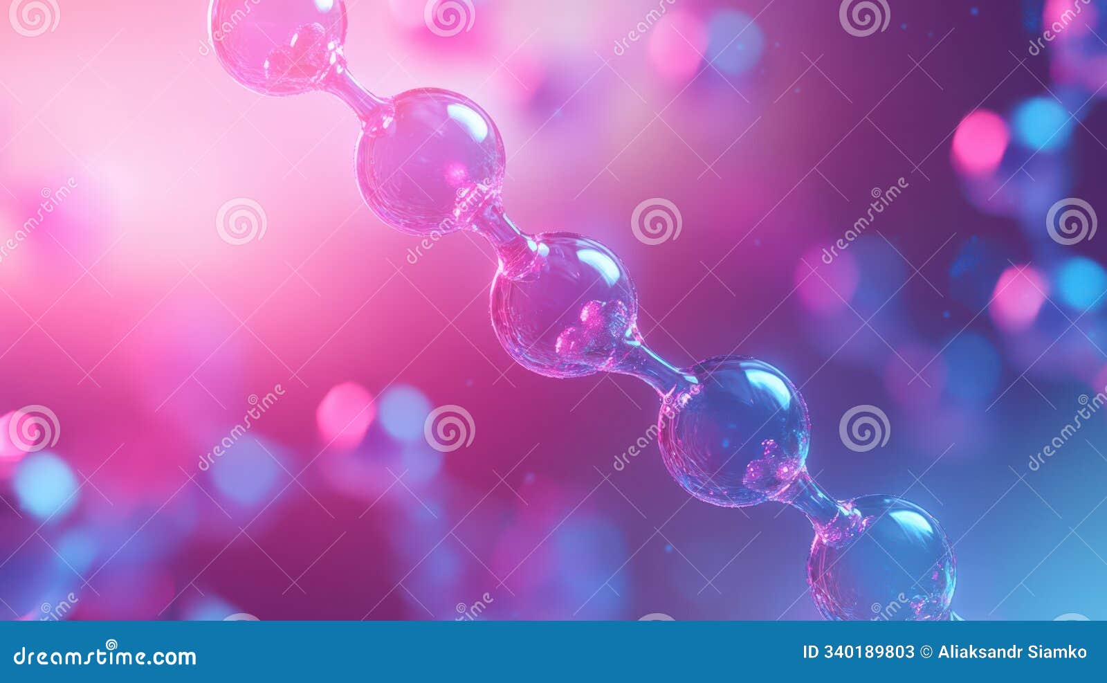Abstract Chemistry Molecule Background with Pink and Blue Gradient ...