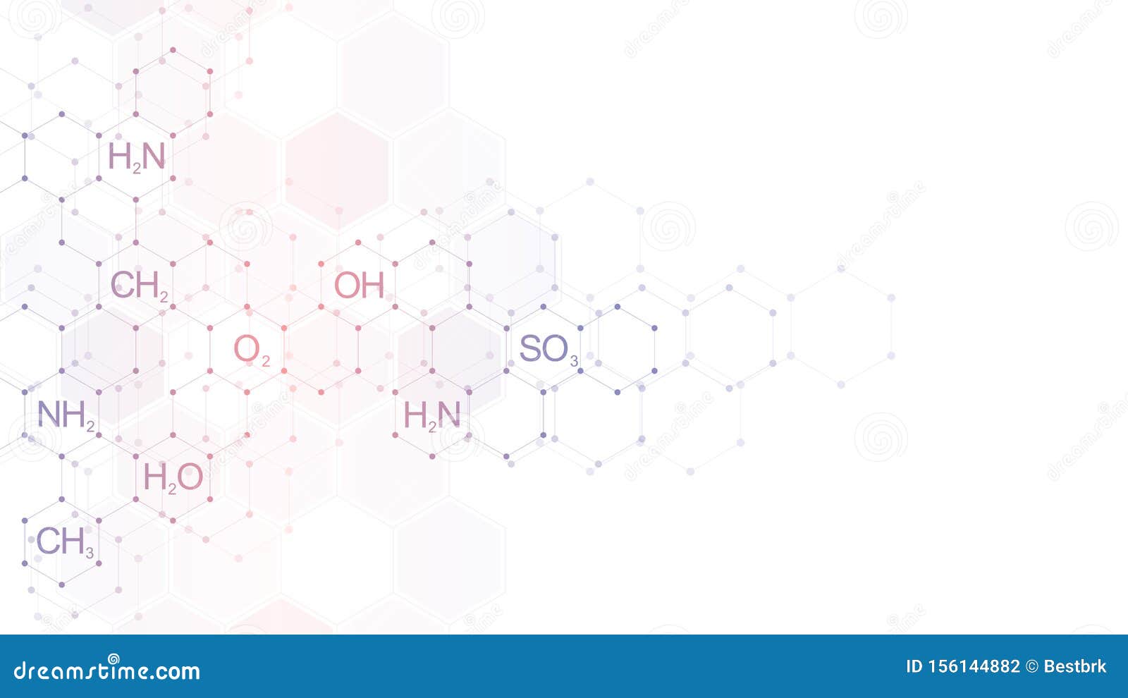 Abstract Chemistry Science Formula Concept On Soft Blue Background ...