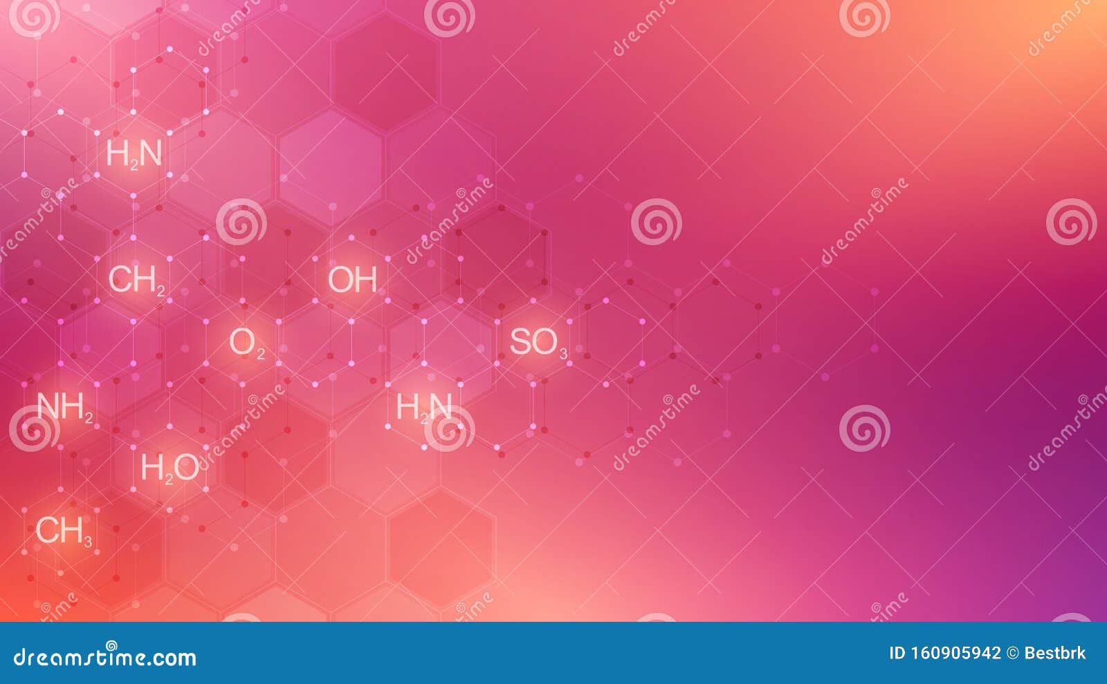 Abstract Chemistry Pattern on Purple Background with Chemical Formulas ...
