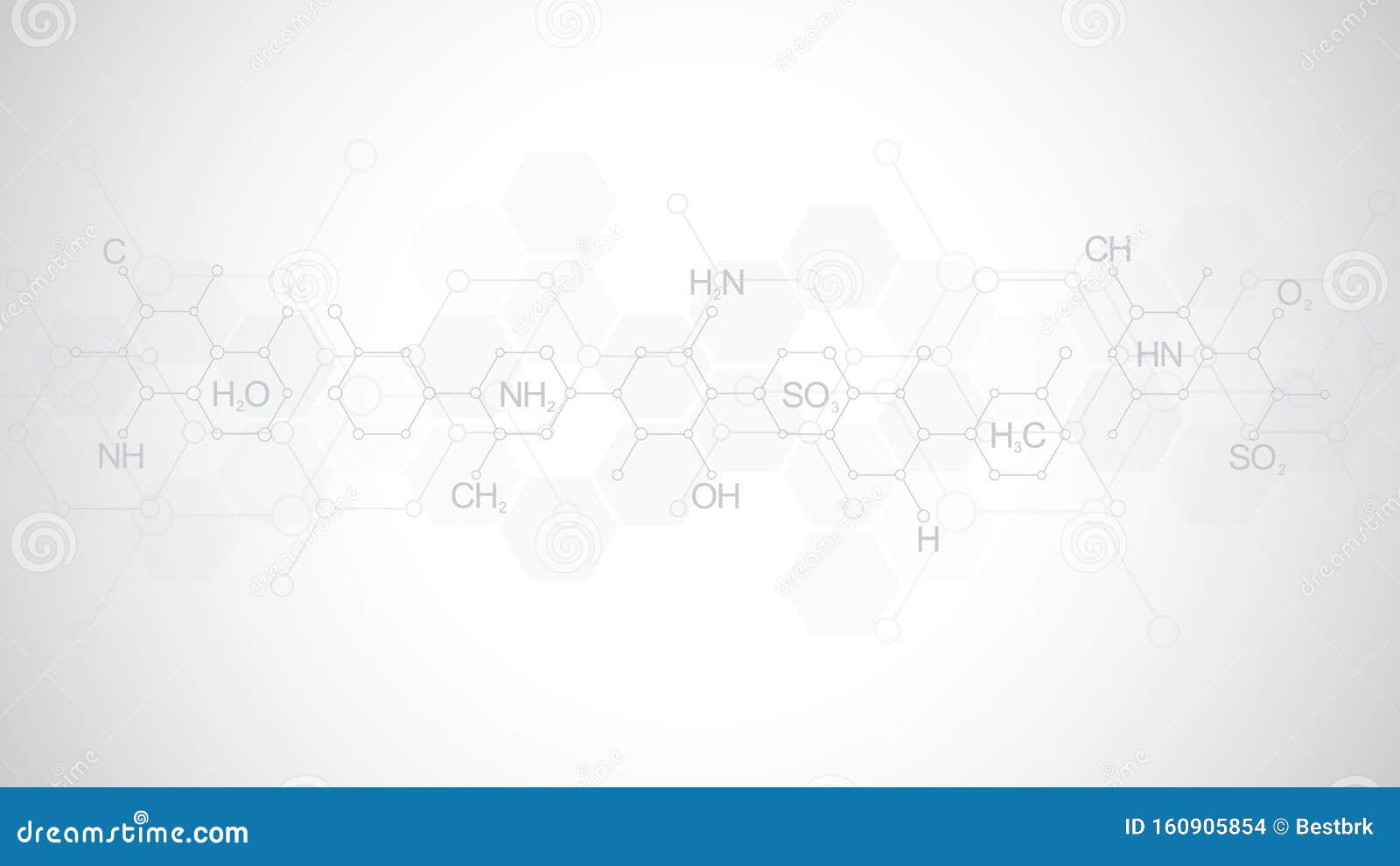 Abstract Chemistry Pattern on Soft Gray Background with Chemical ...