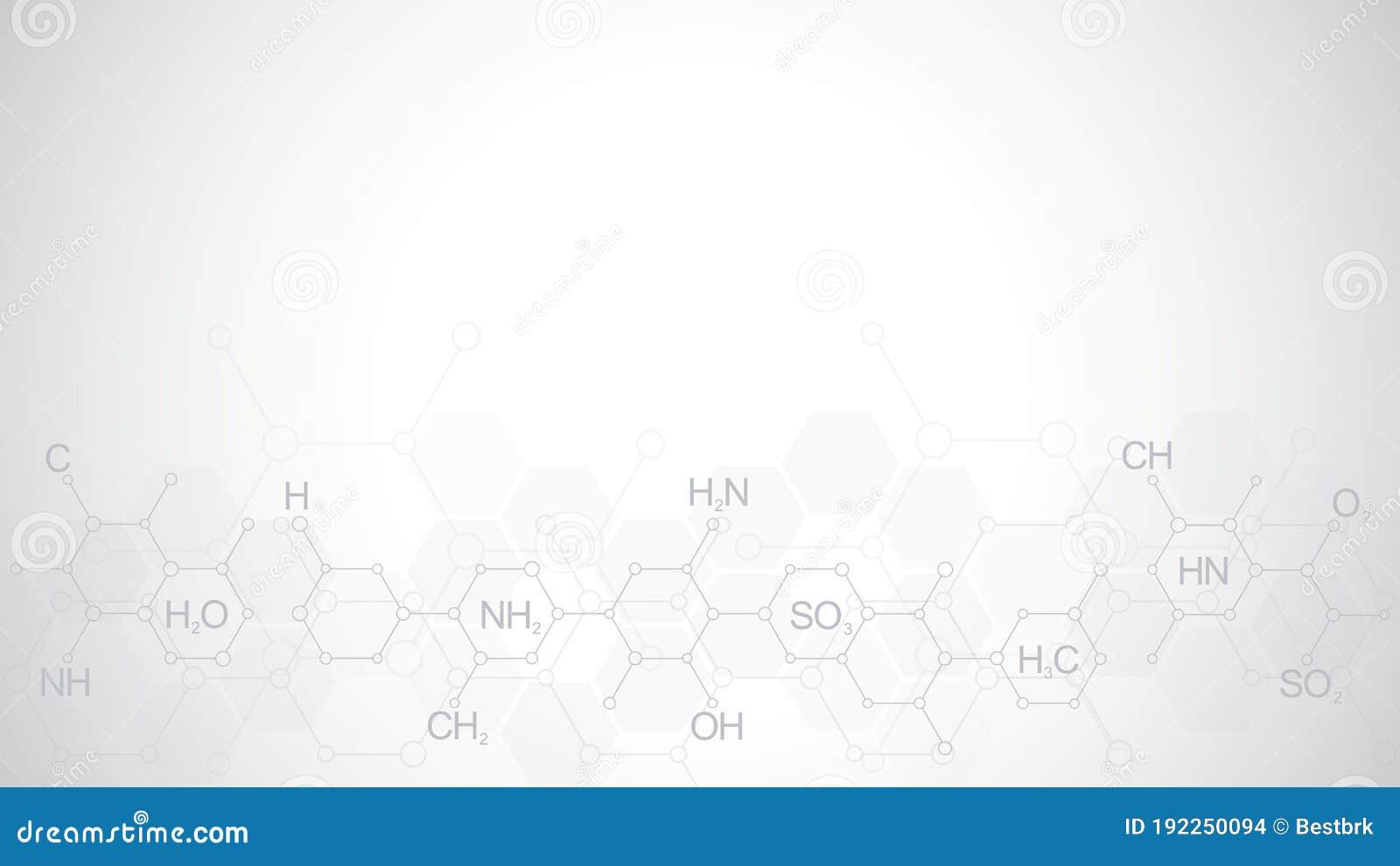 Abstract Chemistry Pattern on Soft Gray Background with Chemical ...