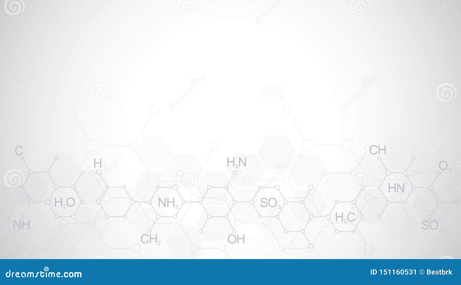 Abstract Chemistry Pattern on Soft Grey Background with Chemical ...